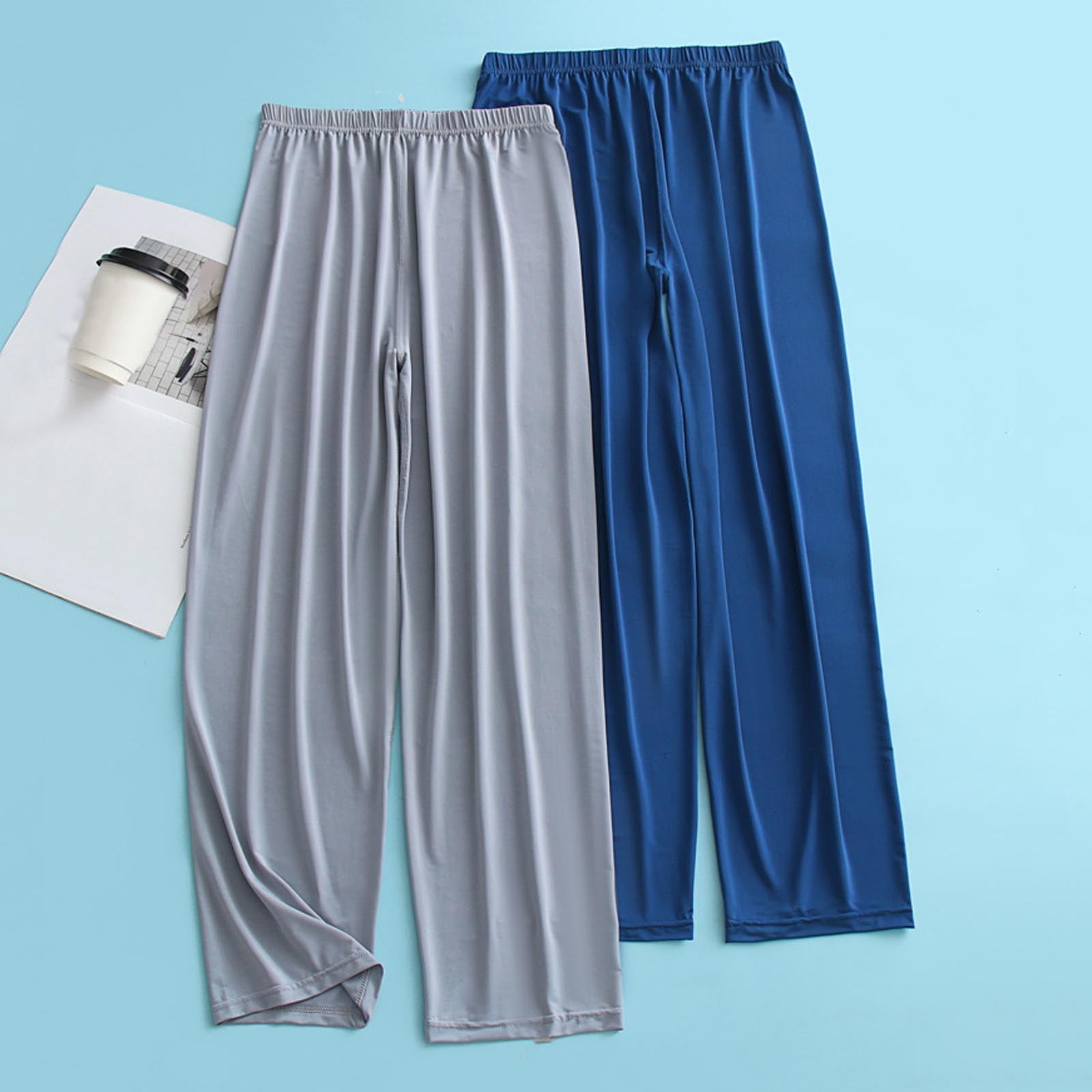 Xcmzpl Men's Silk Pajama Pant Comfy Soft Lounge Sleep Pants Big and ...
