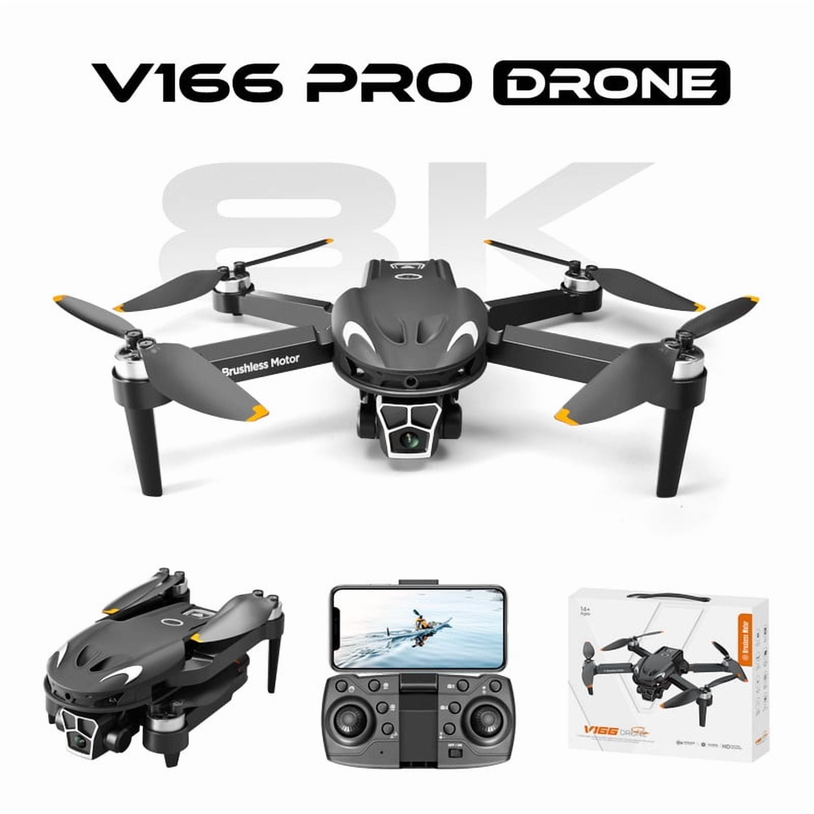 Xcnengy V166 Drone with 8K HD 2-Axis Gimbal Camera, 3-Way Obstacle Avoidance, 22-Min Flight ...