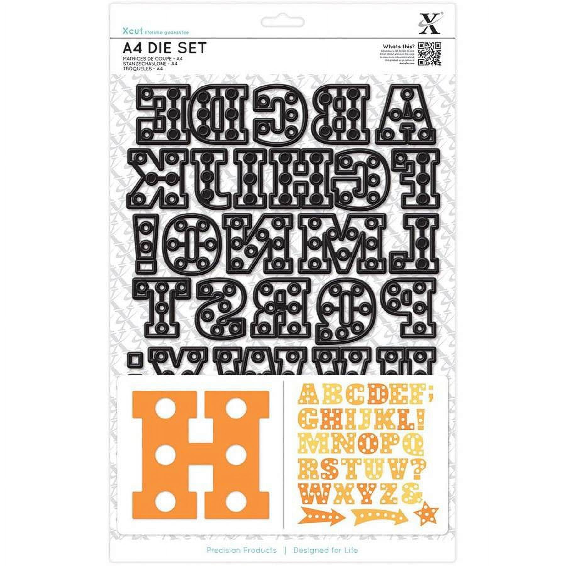 Xcut A4 Alphabet Dies, 34pk, Marquee - Walmart.com