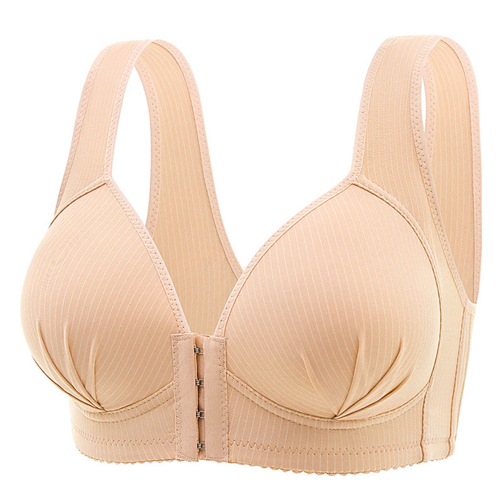 Maqroz Bras for Women Padded Soft Bra No Underwire Front Snap Everyday ...