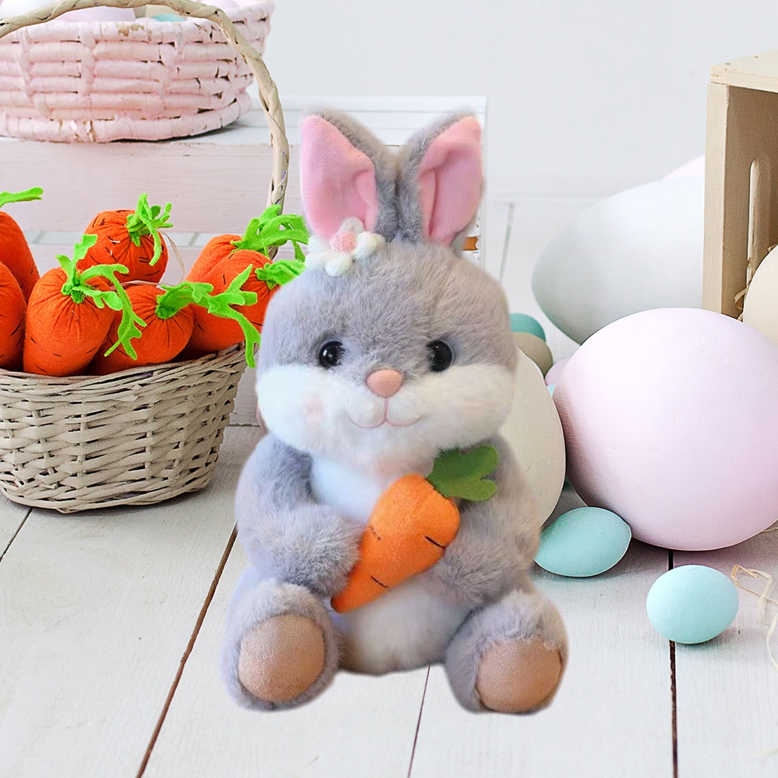Xdegoge Bunny Stuffed Animal for Girls, Plush Toy Doll -Hugging Radish ...