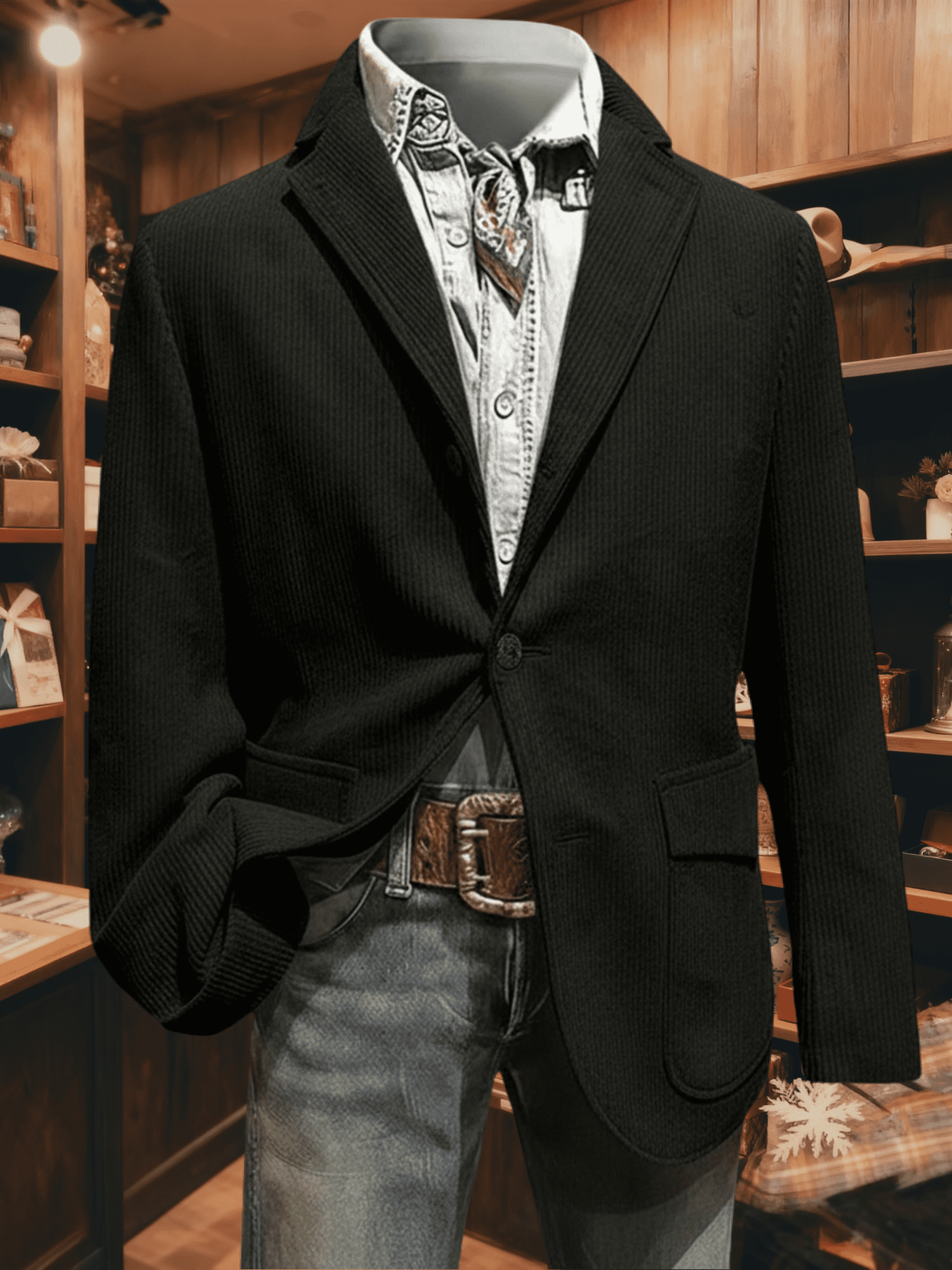 Xdegoge Christmas Blazer Men Holiday Corduroy Dinner Jackets Plus Size ...