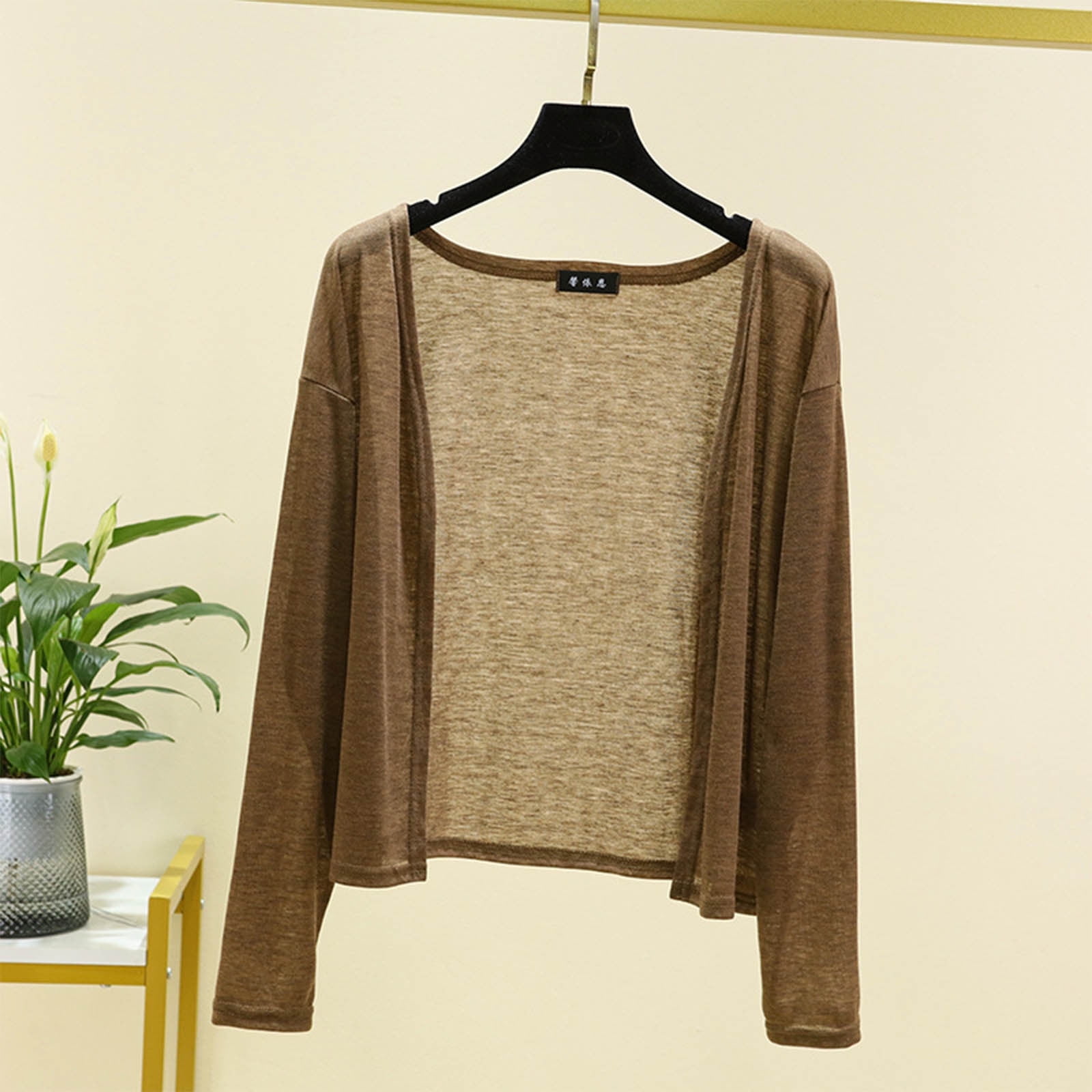 Xdegoge Cropped Cardigans for Women Trendy Plus Size Long Sleeve Fall ...