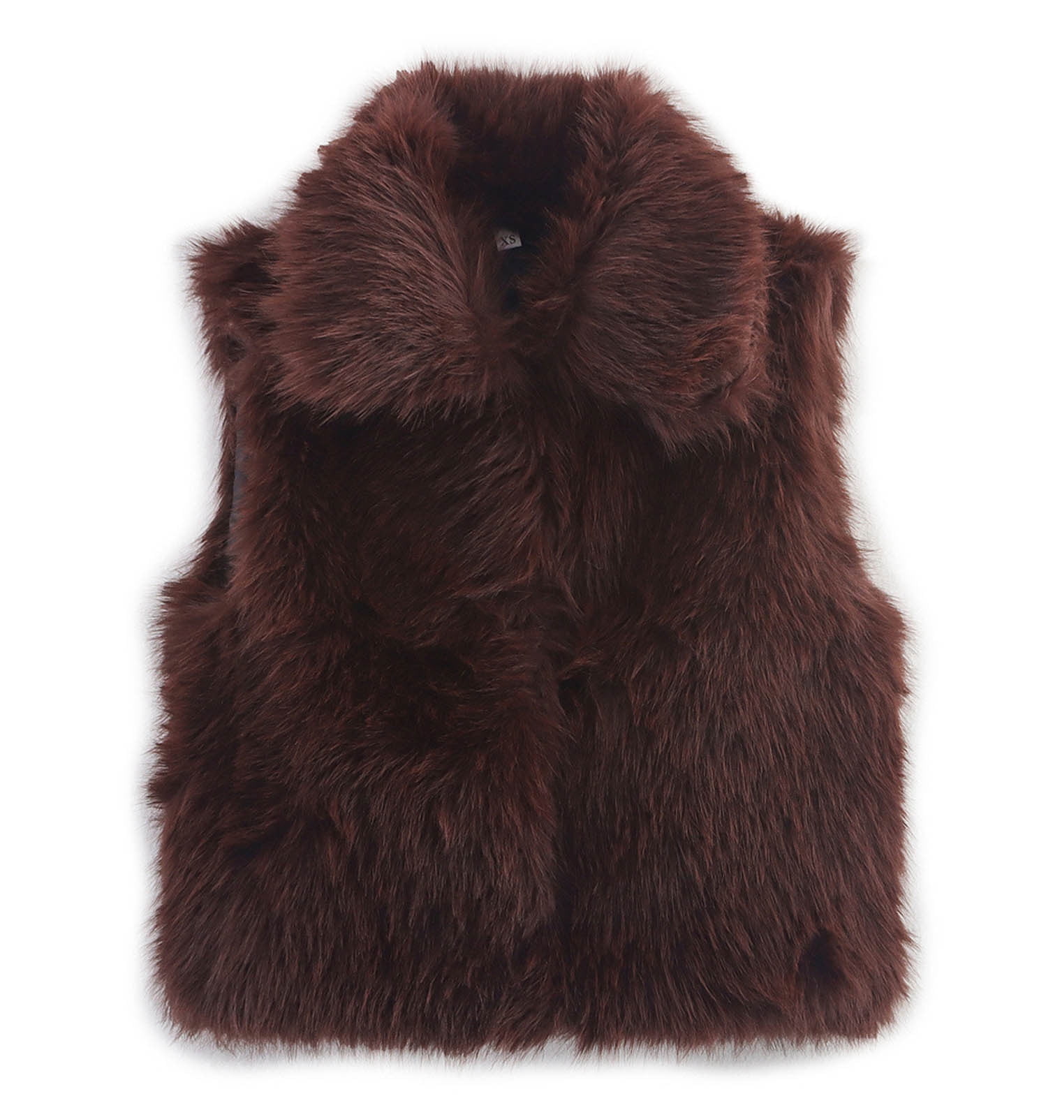 Xdegoge Faux Fur Vest for Women Fuzzy Oversized Lapel Open Front Vests ...