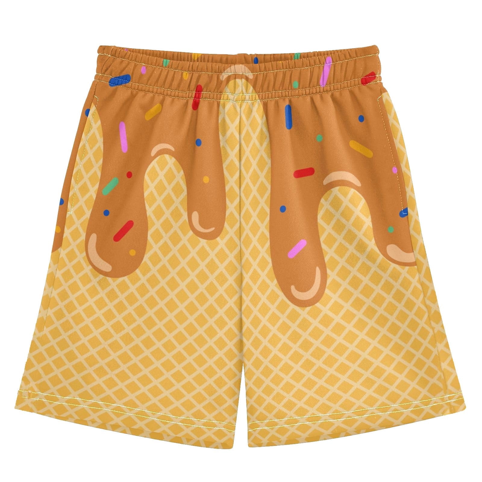Xdegoge Girls Boys Ice Cream Shorts Summer Cute Preppy Ice Cream Drip ...