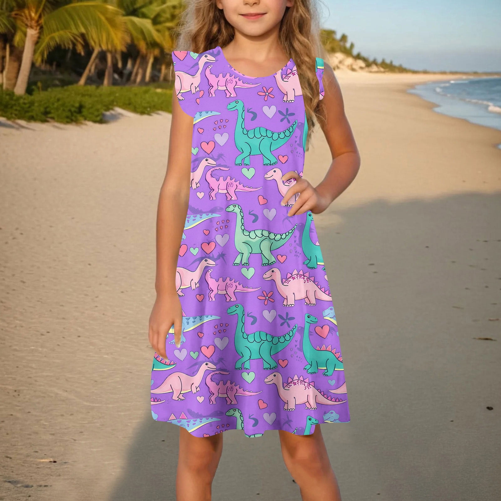 Xdegoge Girls Summer Dresses Size 10-12 Praty Fancy Long Dresses Ruffle ...