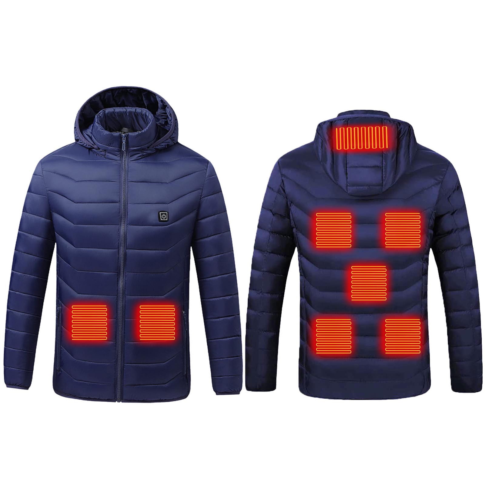 Xdegoge Heated Jackets for Women and Men, Smart Button with Light-Out ...