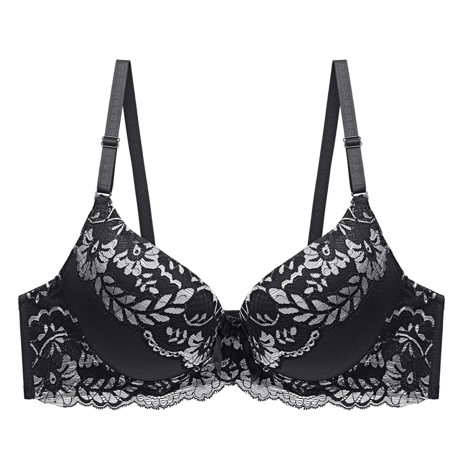 Xdegoge Lace Bra for Women Mesh Sheer Push Up Underwire Plus Size Full ...