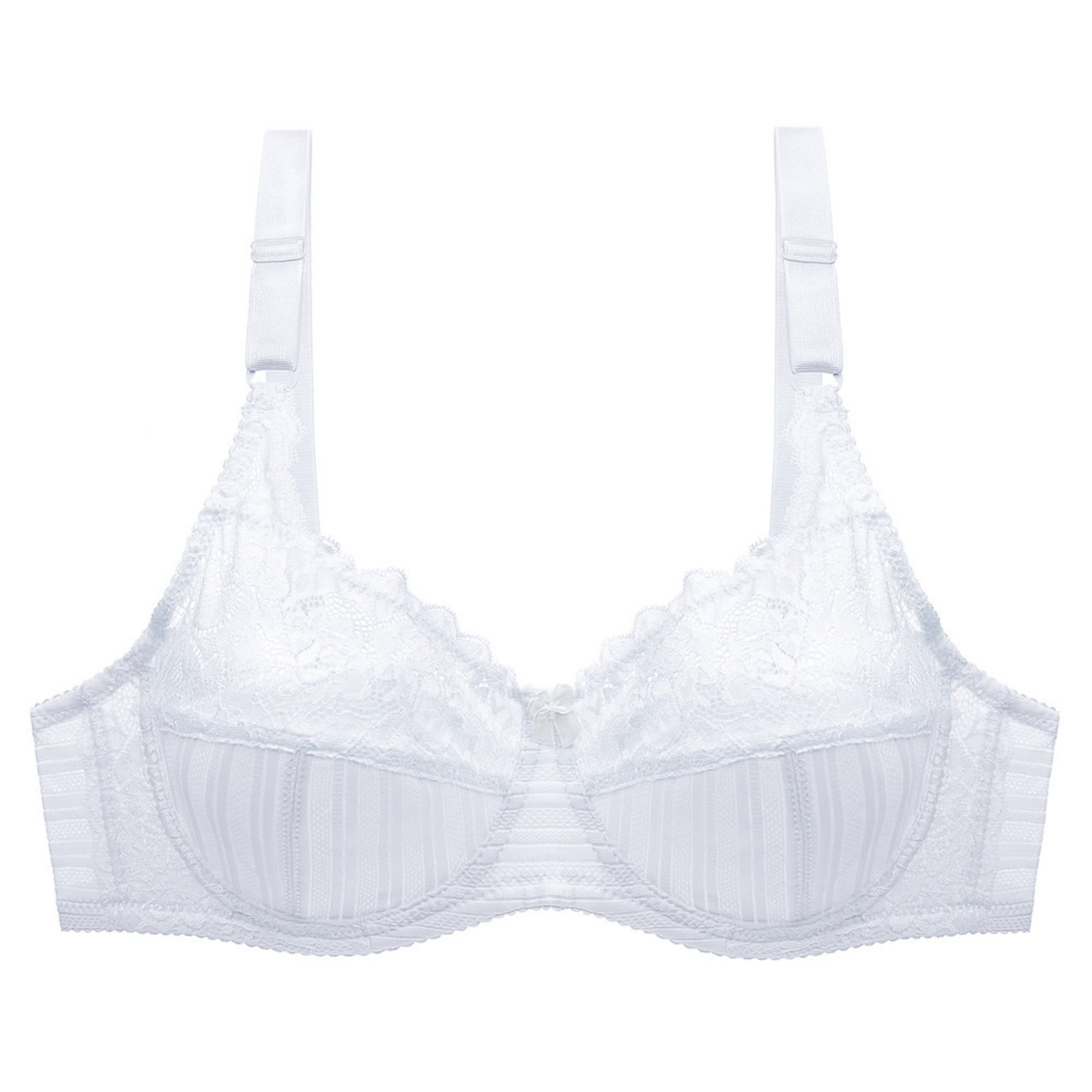 Xdegoge Lace Bra for Women Mesh Sheer Push Up Underwire Plus Size Full ...