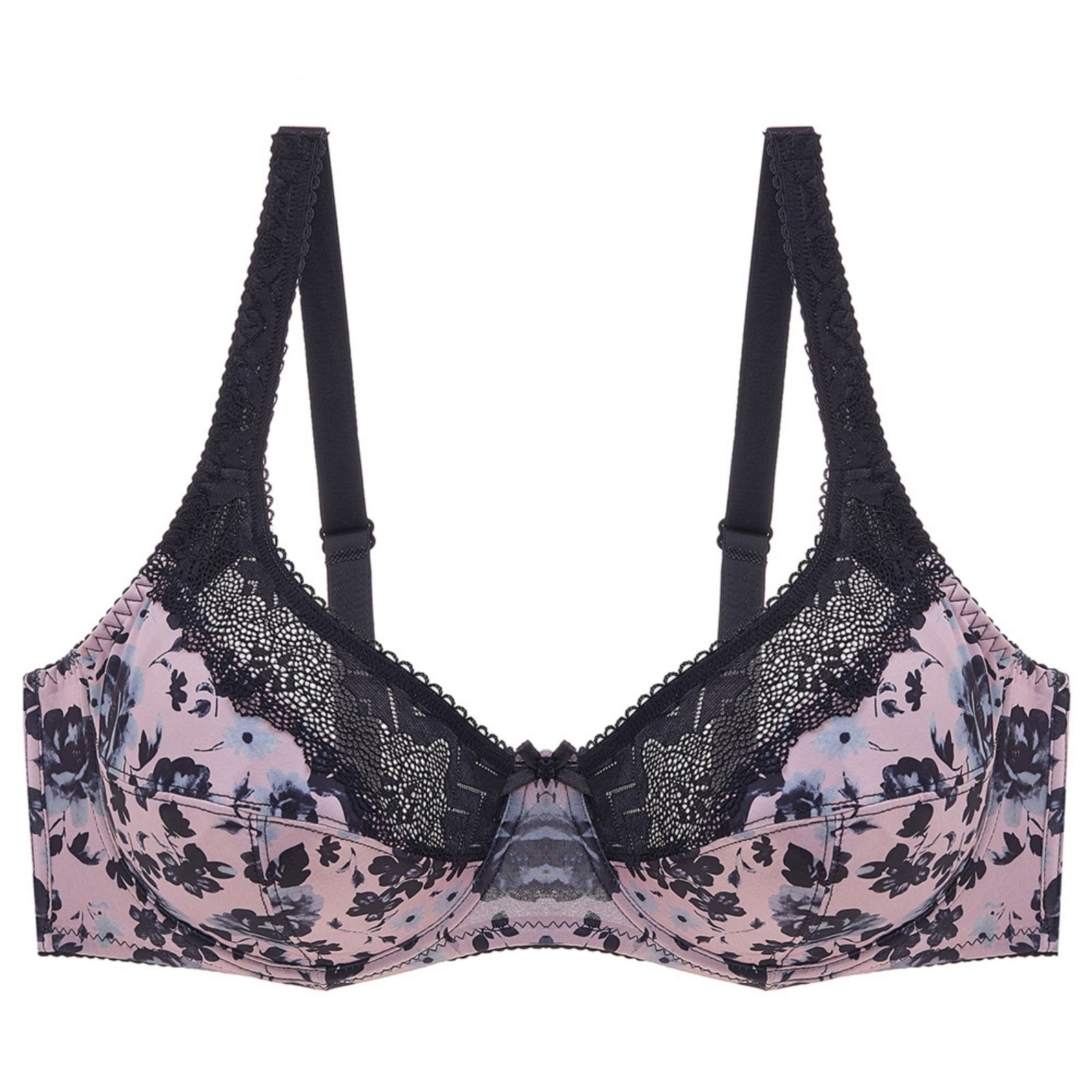 Xdegoge Lace Bra for Women Mesh Sheer Push Up Underwire Plus Size Full ...