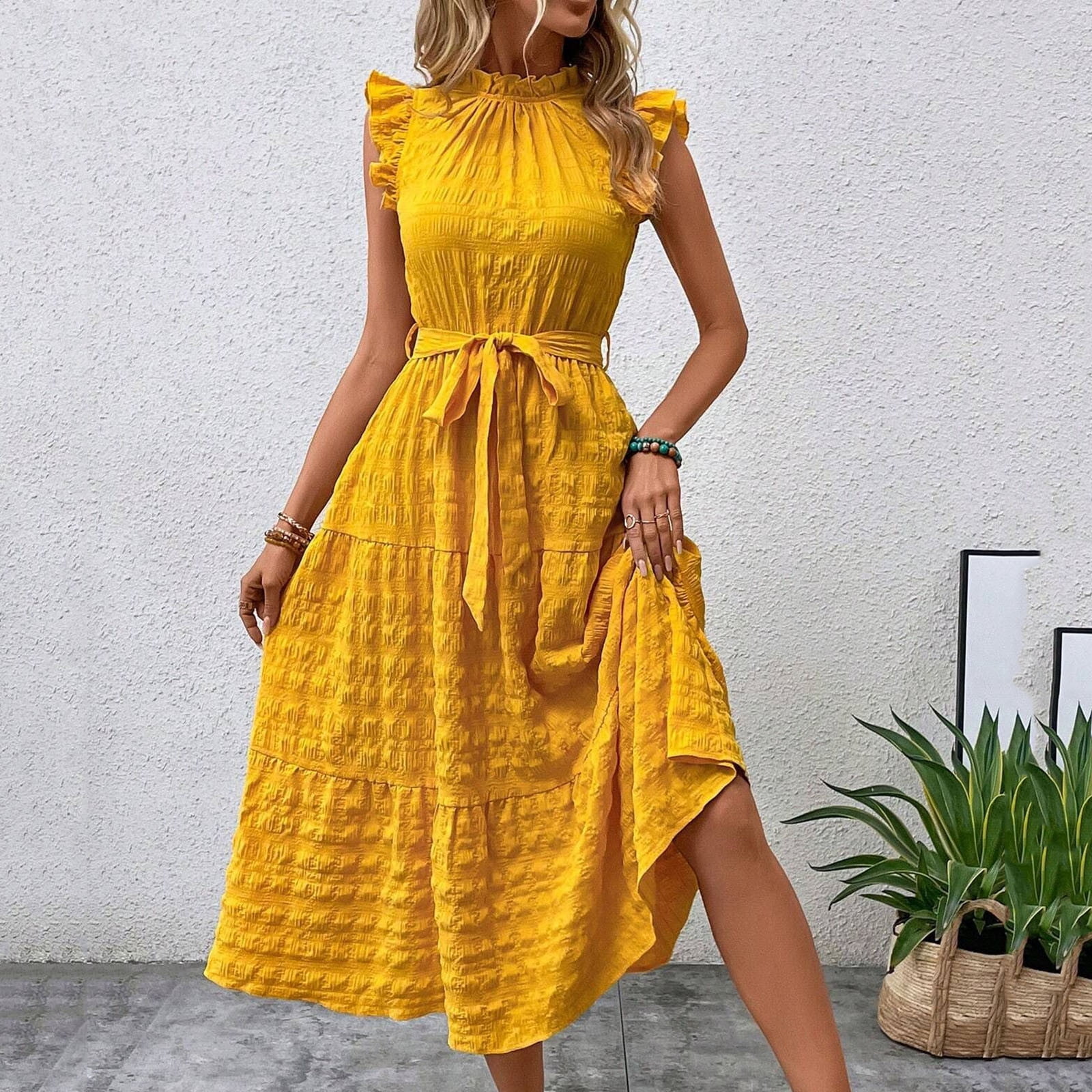 Xdegoge Liquidaciones De Walmart Sun Dresses for Women 2025 Vacation ...