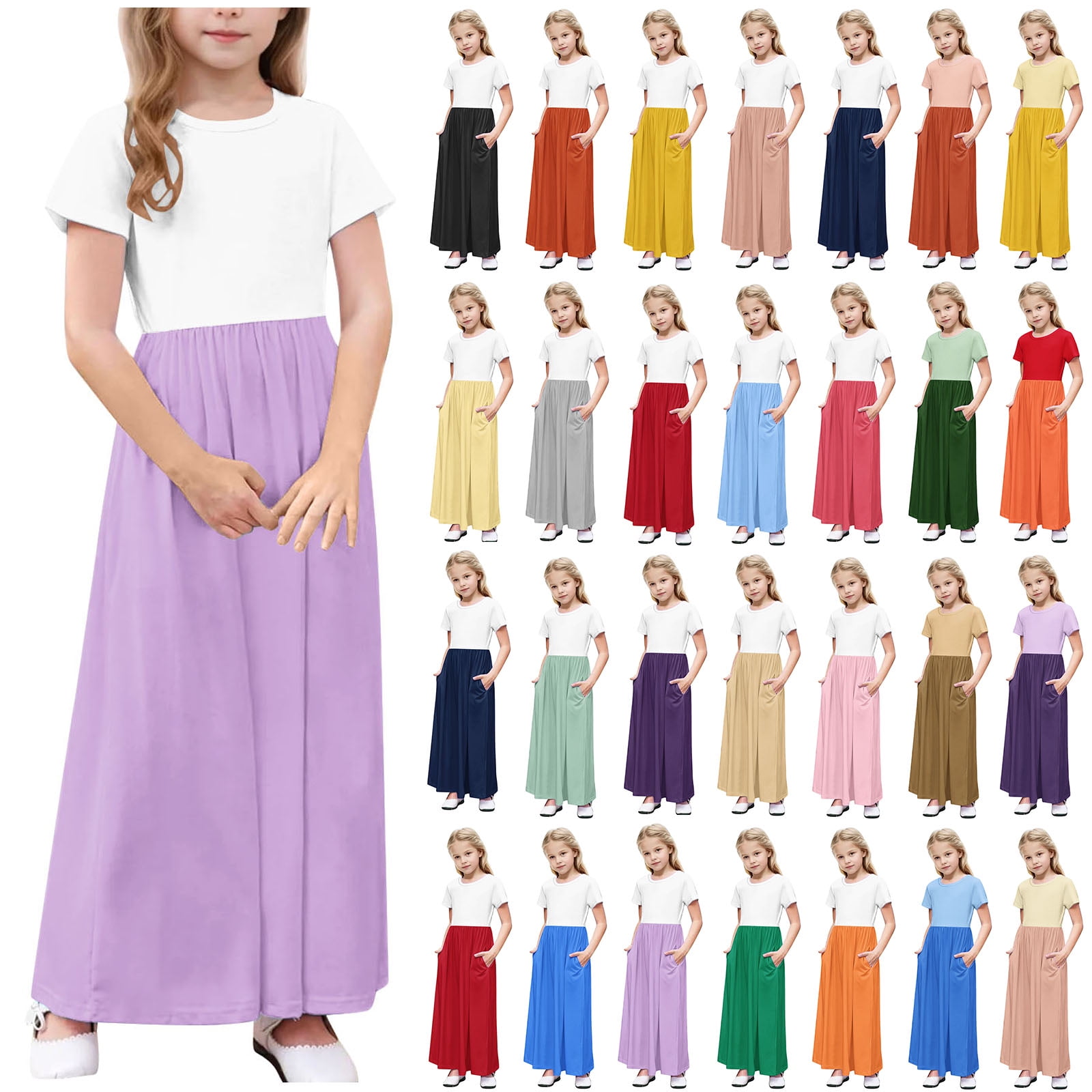 Xdegoge Little Girl Dresses Size 7-8 Clearance Girls Dresses Summer ...