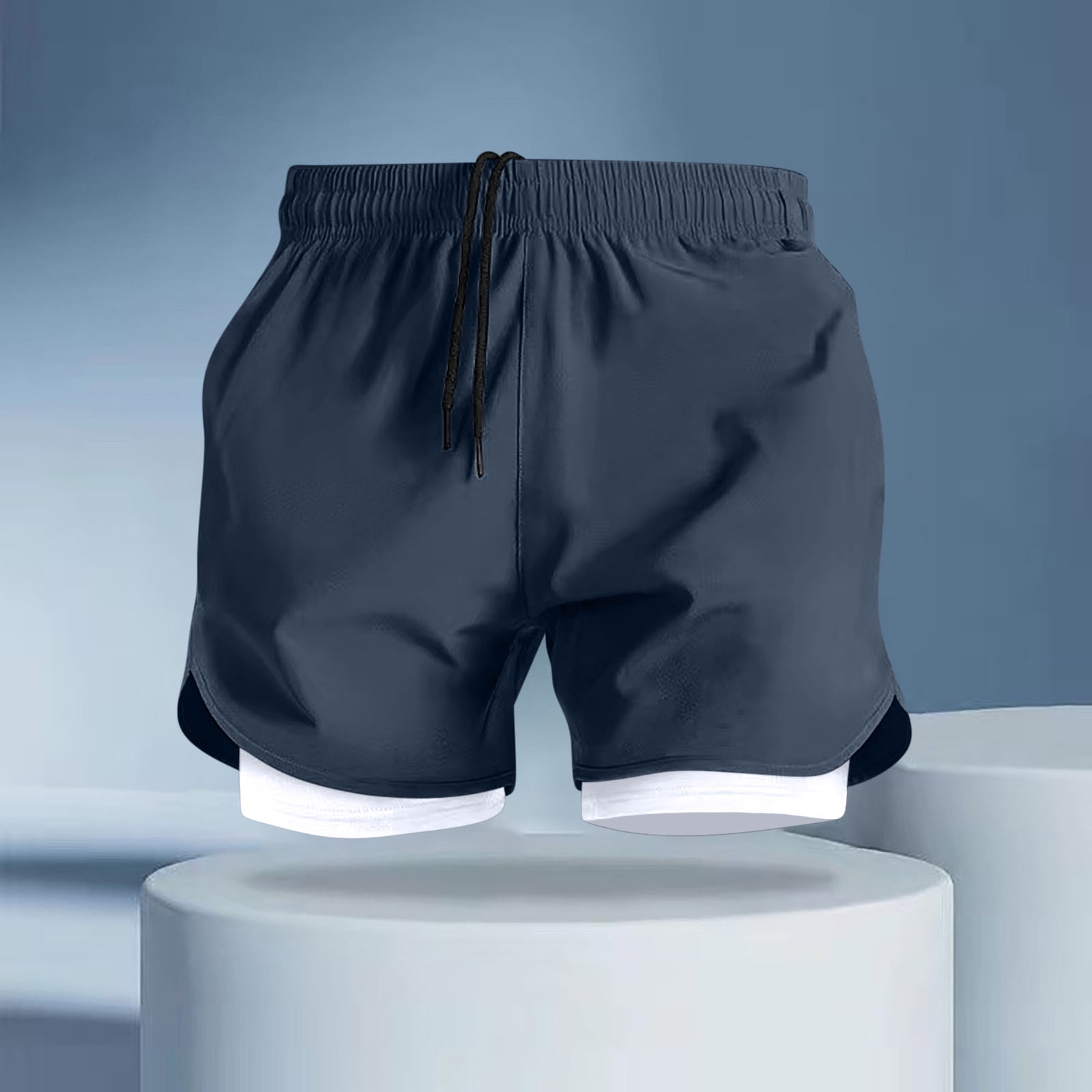 Xdegoge Men's Athletic Shorts with Inner Liner Elastic Waistband ...