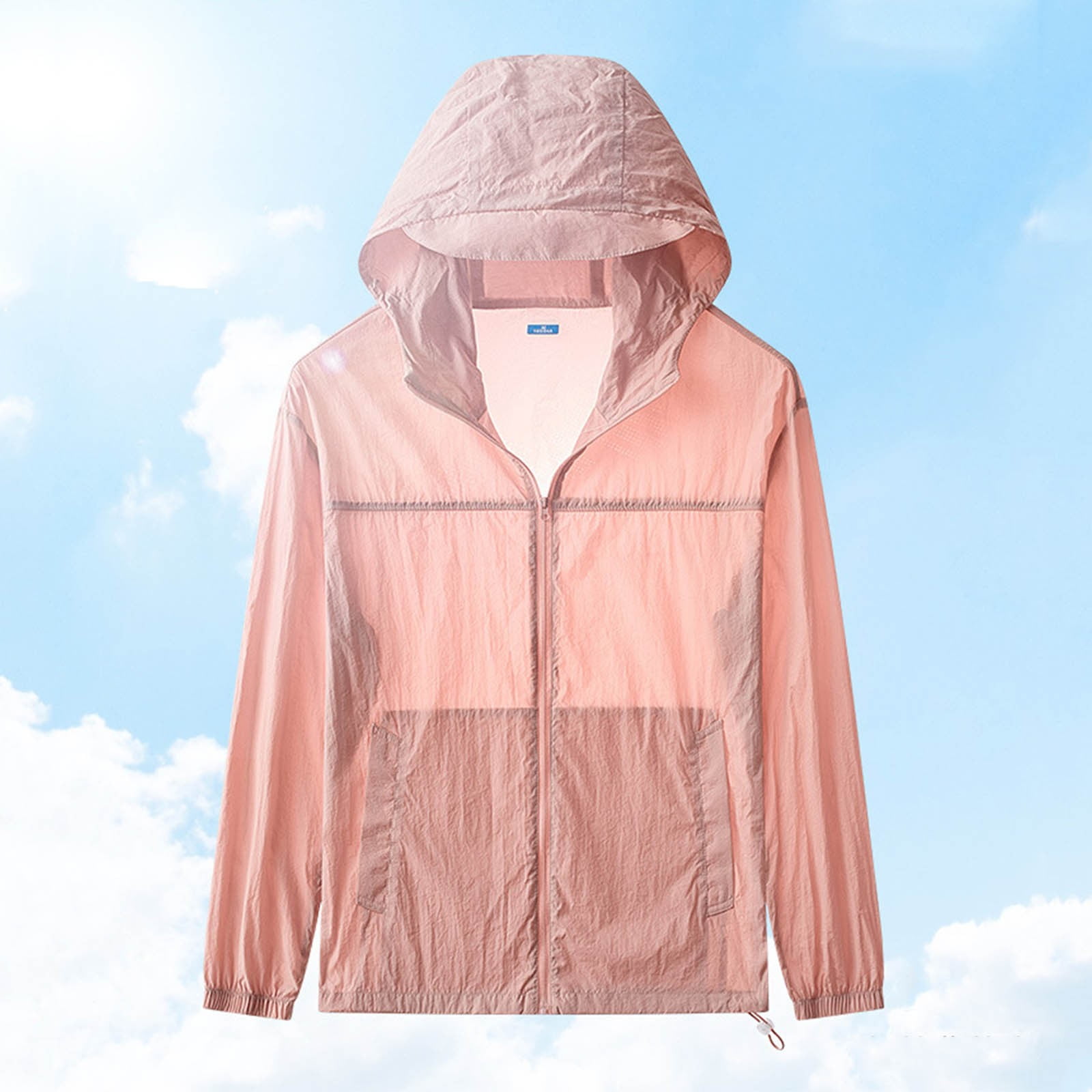 Xdegoge Men's Semi-Sheer Sun Protection Hoodie Lightweight Full Zip ...