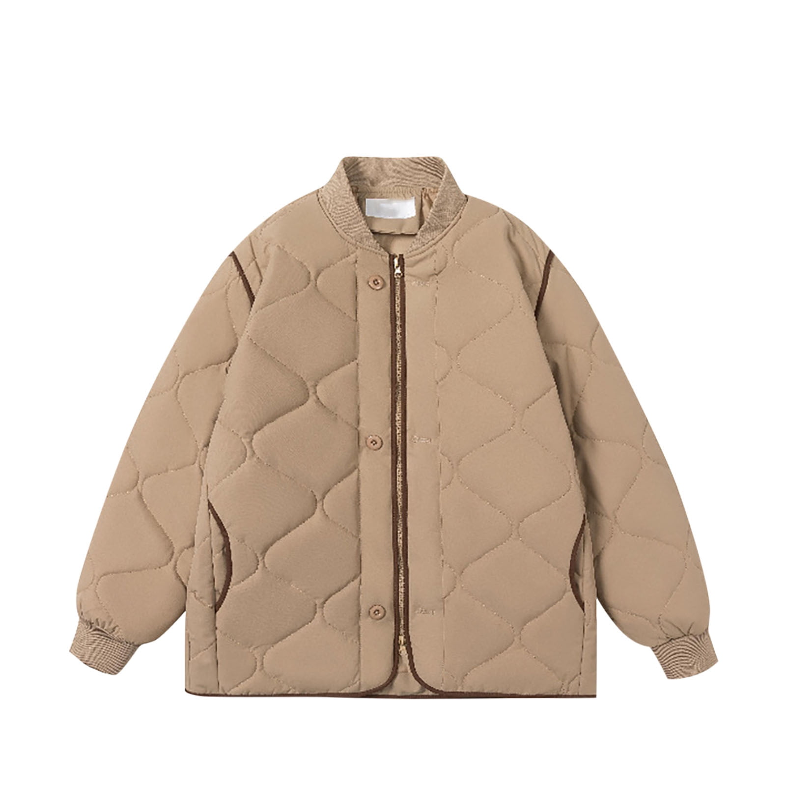 Xdegoge Mens Down Jacket Button Down Mock Neck Jackets with Pockets ...