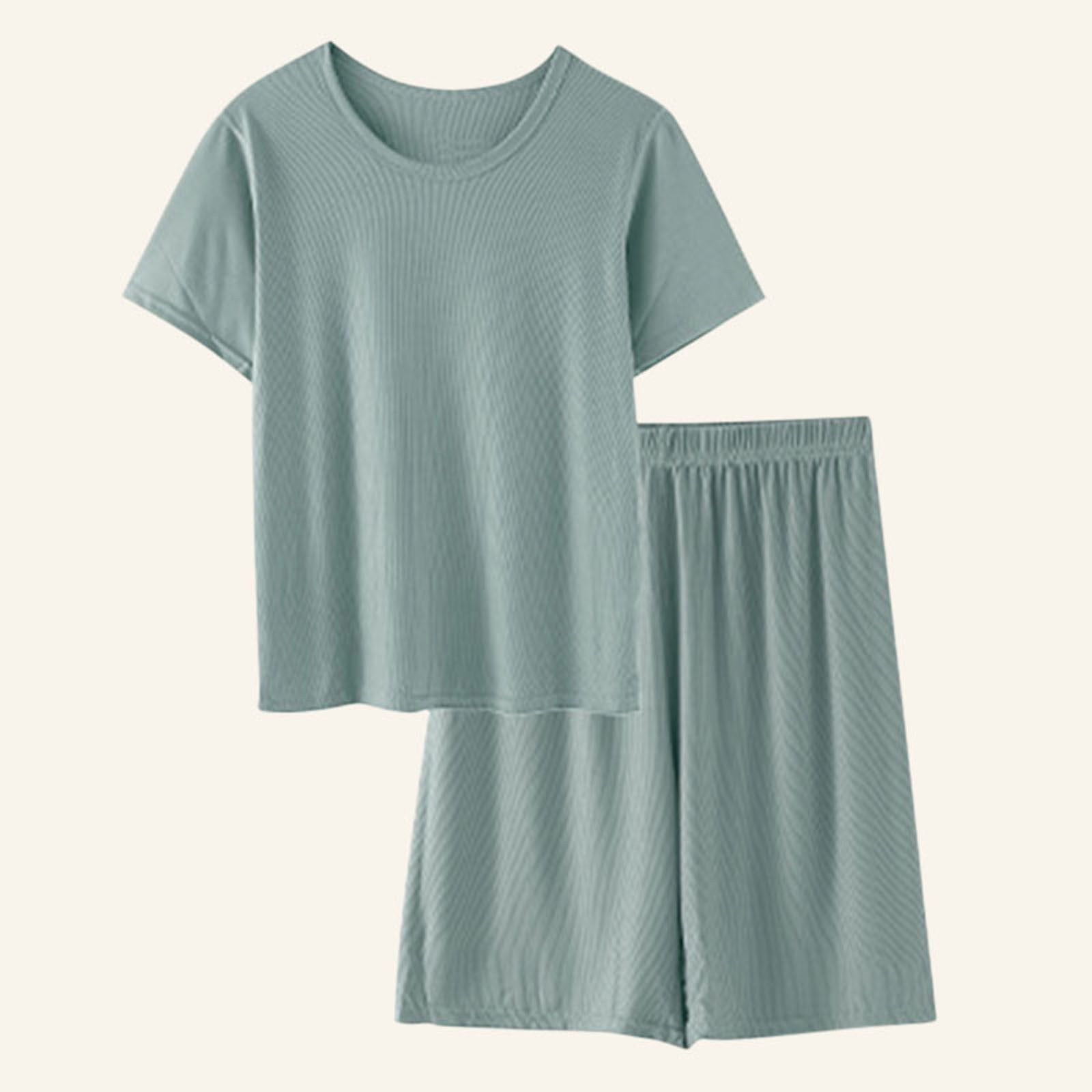 Xdegoge Pajama Set for Women 2 Piece Outfits Lounge Pjs Shorts Sets ...
