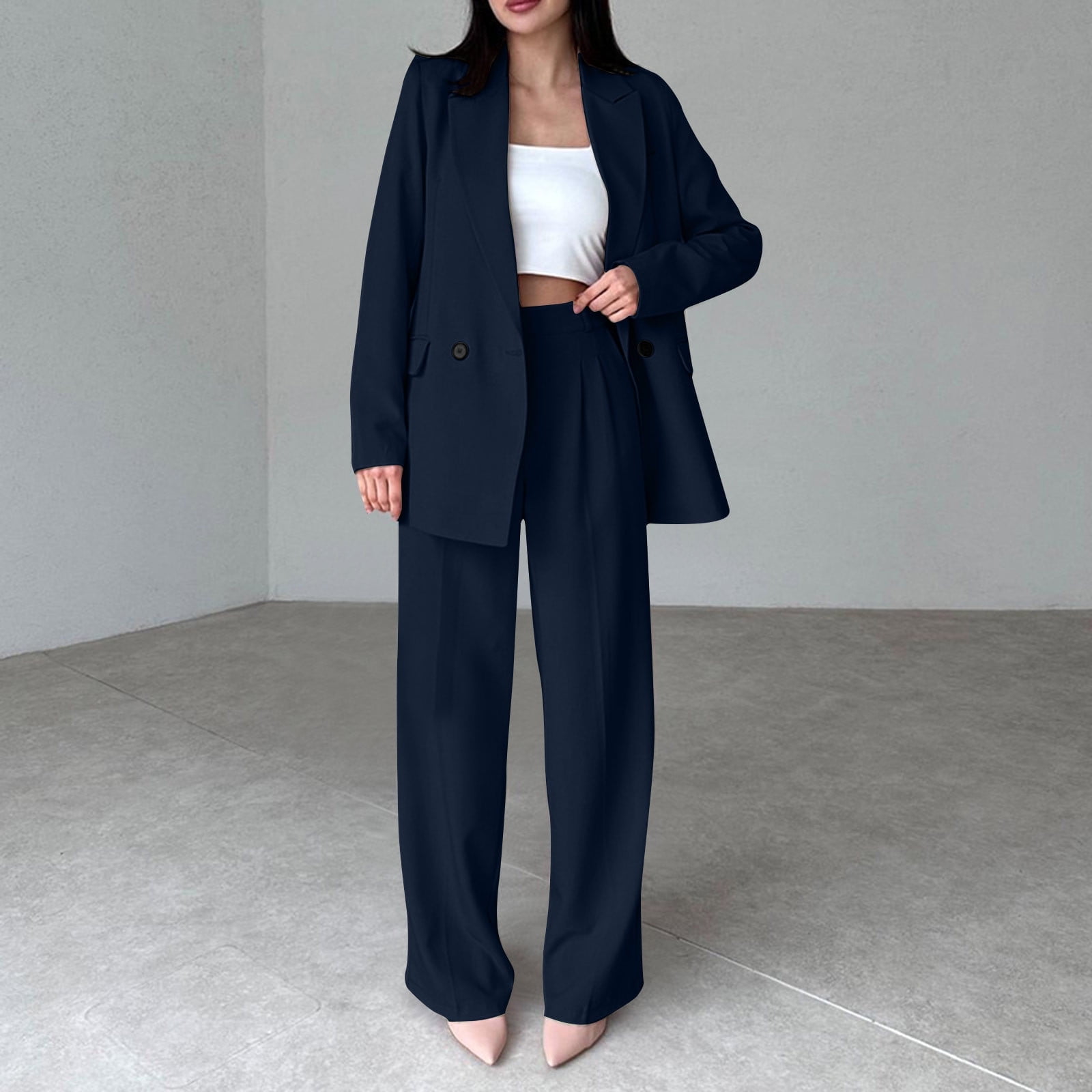 Xdegoge Past Orders Womens Two Piece Sets Pants Suits Dressy Business ...