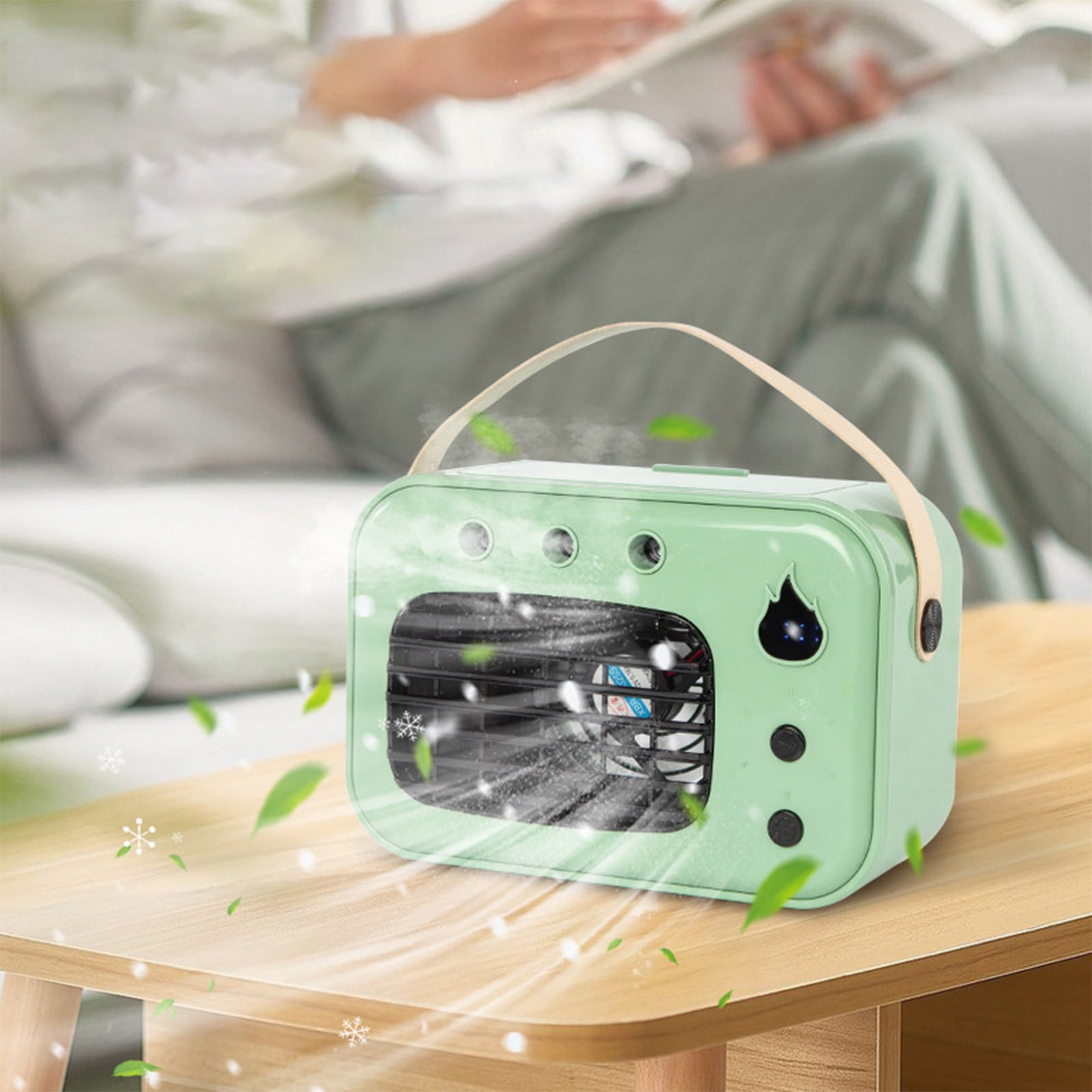 Xdegoge Small Air Conditioners,Fan with Misting,Personal Cooler,Desktop ...