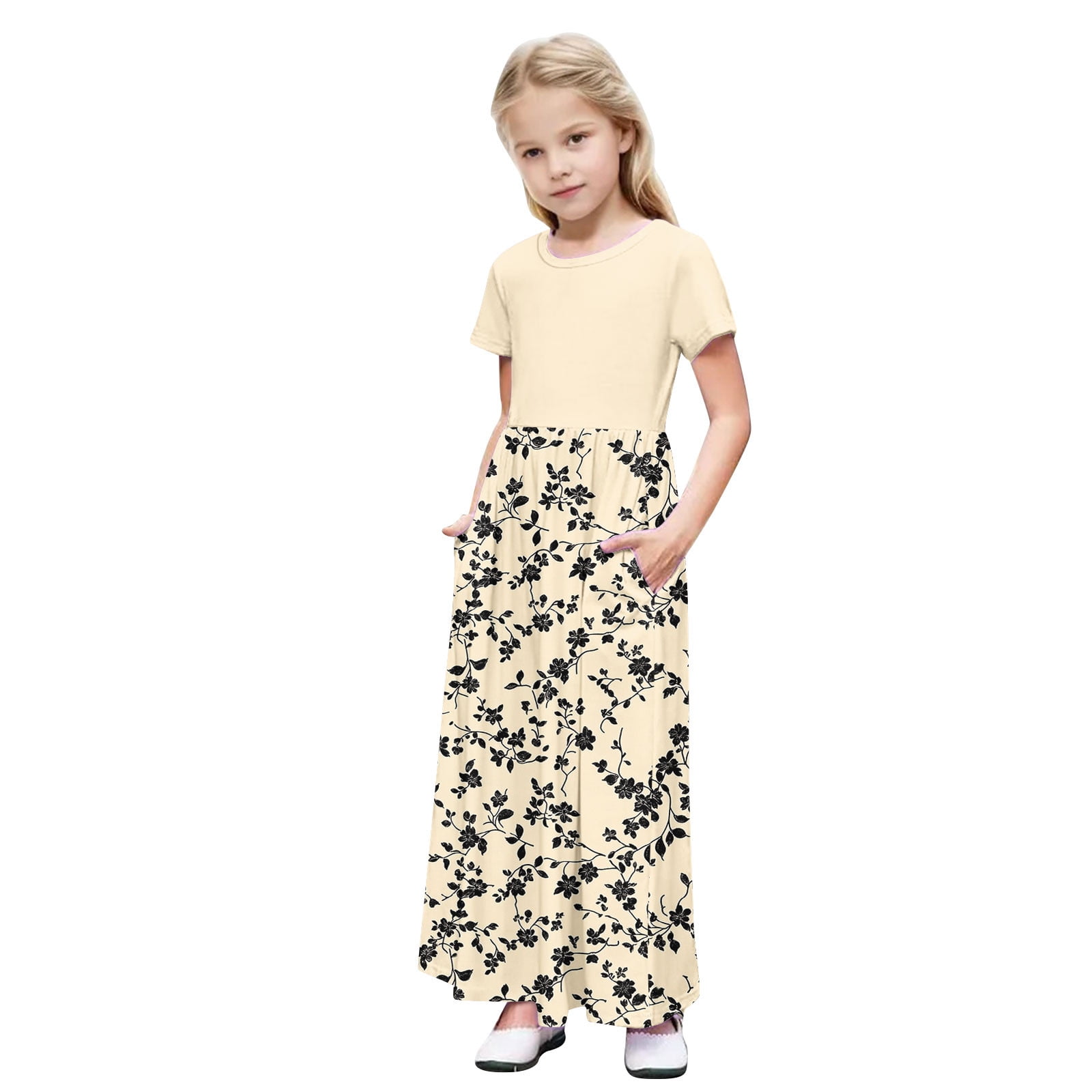 Xdegoge Spring Dresses for Girls 7-8 My Orders Clearance Dresses Button ...