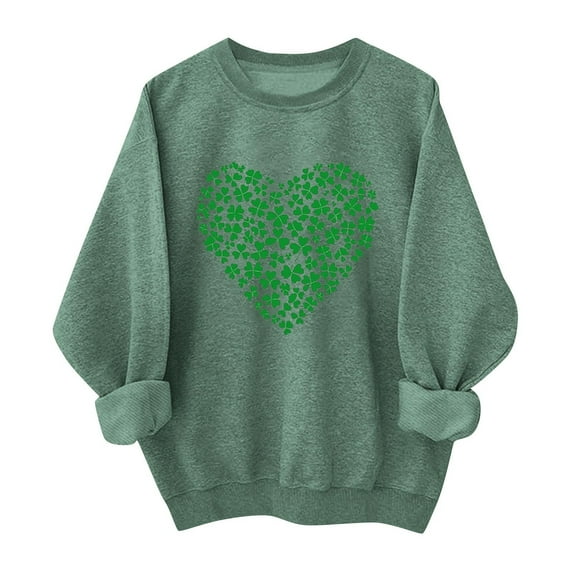 Xdegoge St. Patrick's Day Women's Shirt Casual Long Sleeve Top with ...