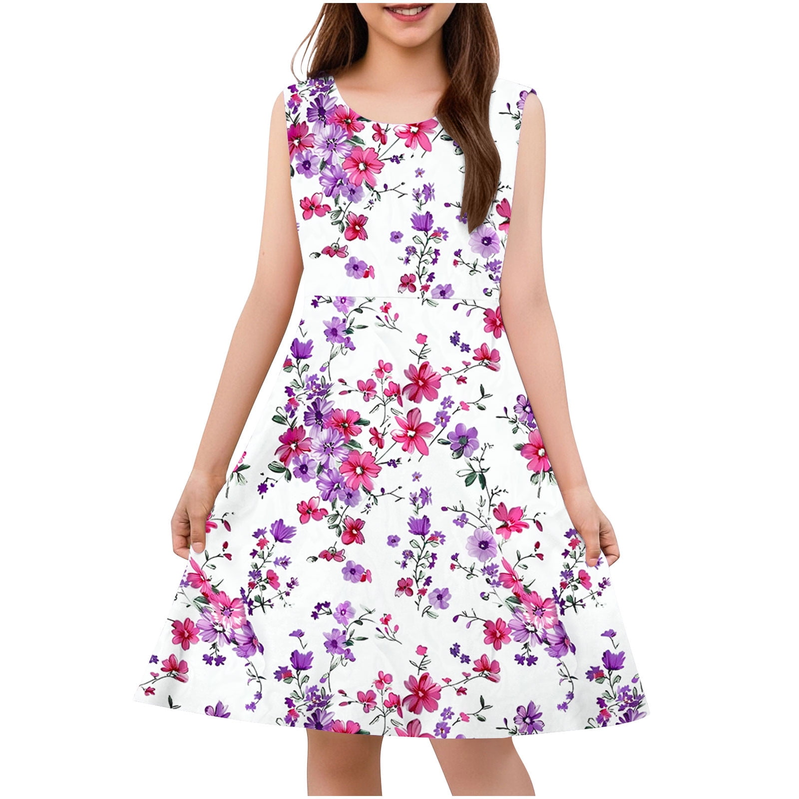 Xdegoge Toddler Girl Dresses 4T Toddler Clearance Clothes Ruffle Sleeve ...