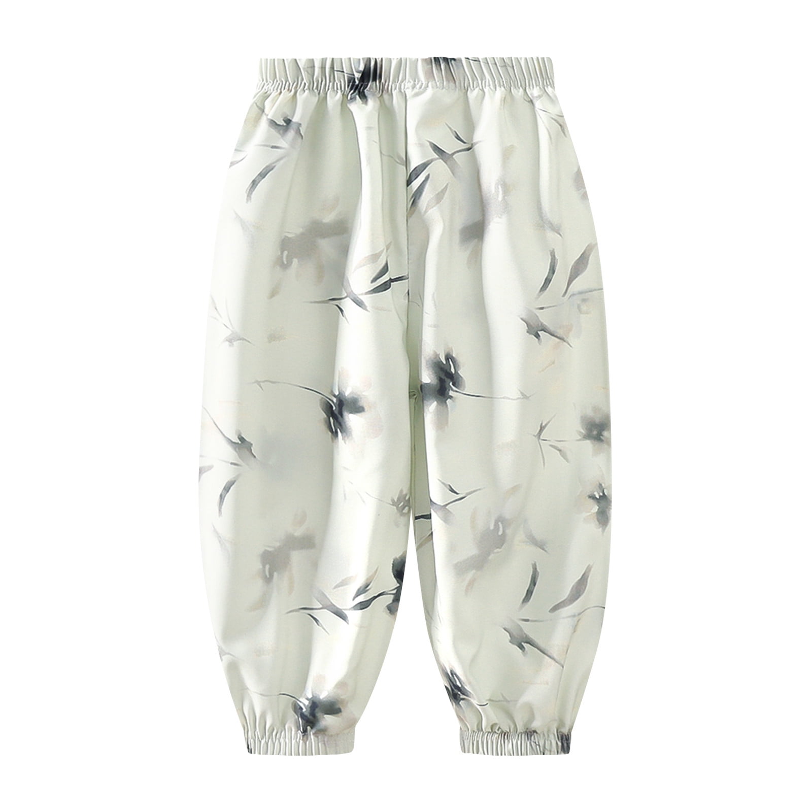 Xdegoge Toddler Girl Pants Elastic Waist Floral Pants Kids Tween Girl ...
