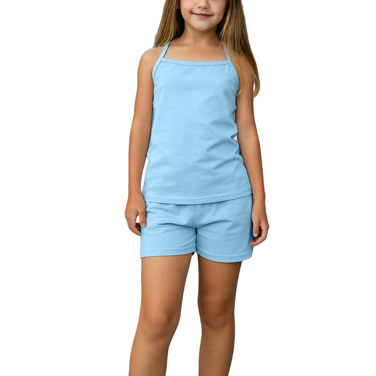 Xdegoge Tween Cami 2 Piece Set Slim Fit Sleeveless Tank Top and Mini ...