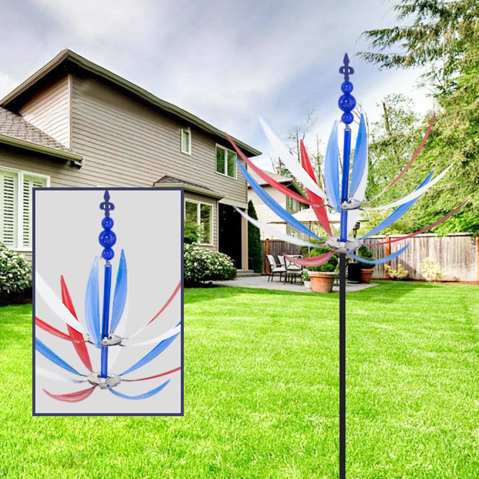 Xdegoge Wind Spinners Outdoor Metal with Patriotic for Garden and Yard ...