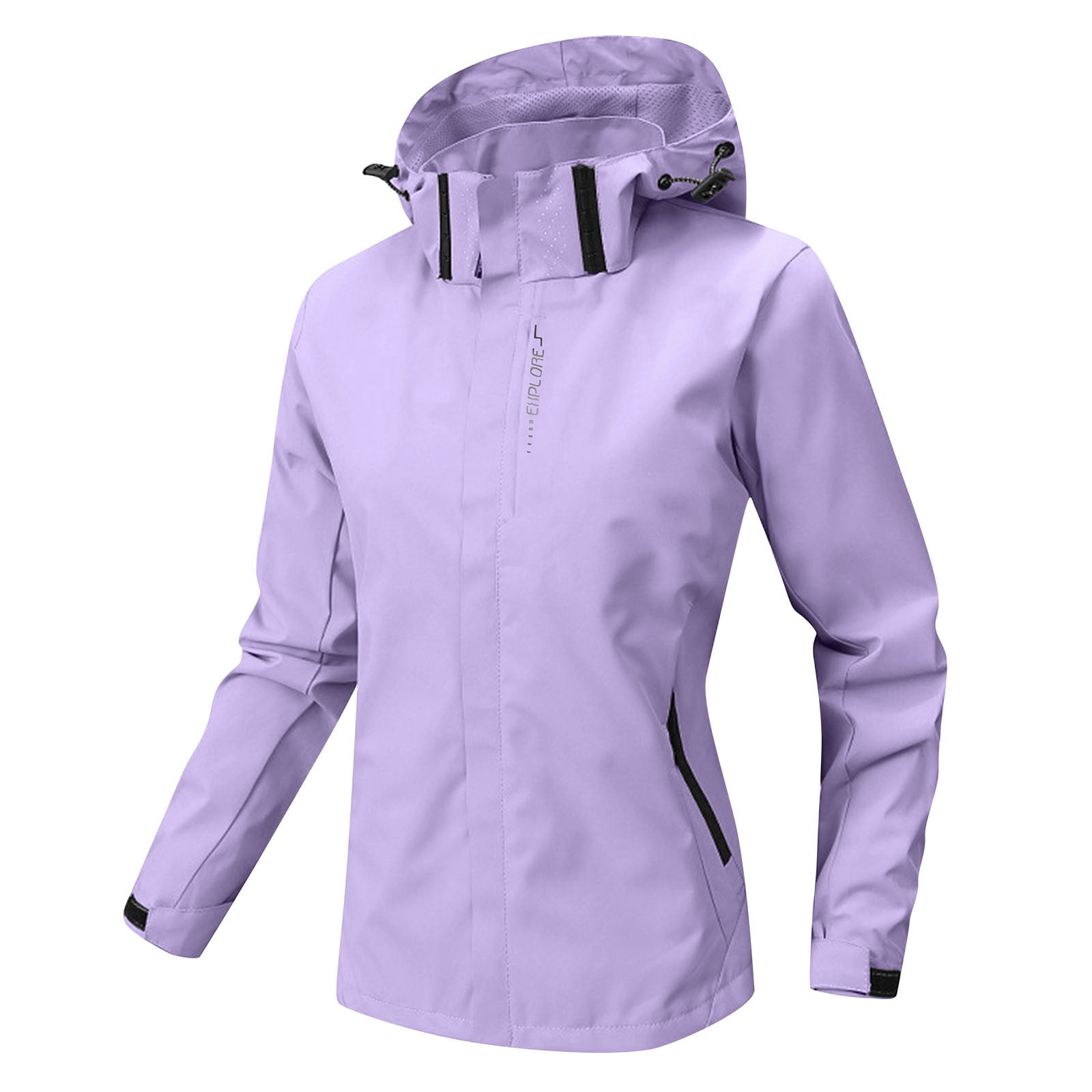 Xdegoge Women's Waterproof Rain Jacket with Hood Loose Lightweight ...