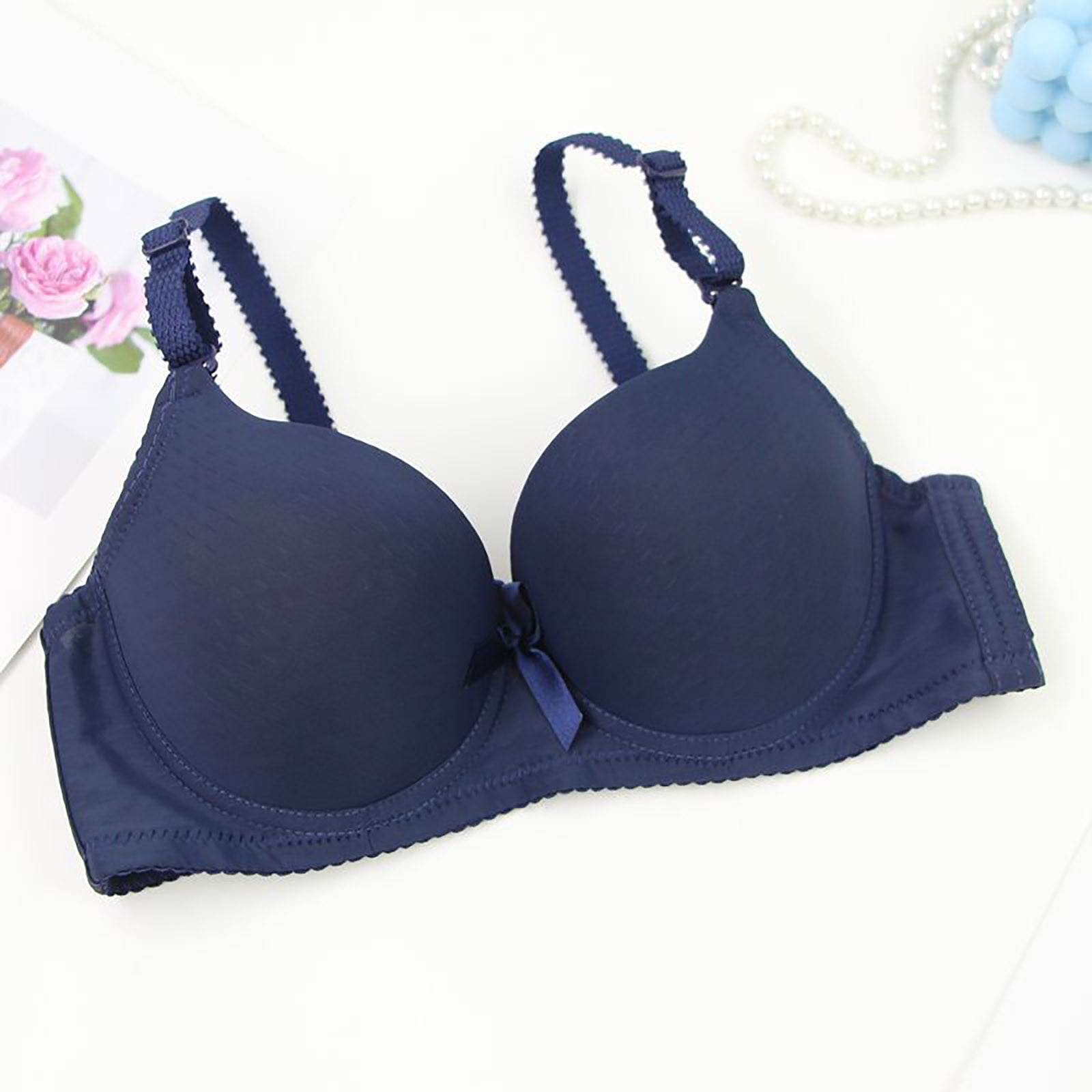 Xdegoge Womens Bras for Older Women Full Coverage No Underwire Sheer ...