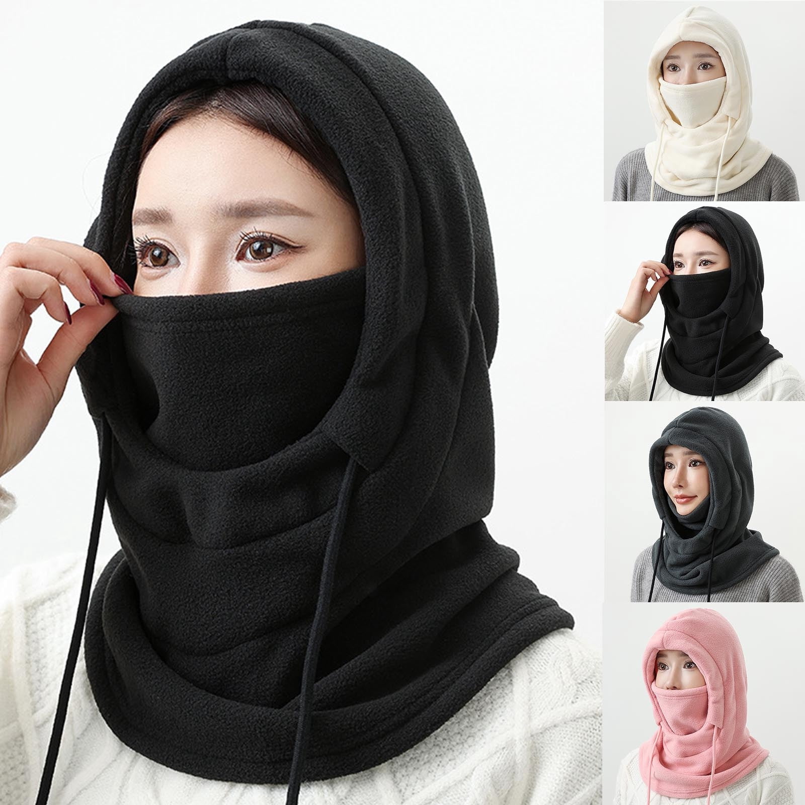 Xdegoge Womens Mens Balaclava Face Mask Winter Polar Fleece Hood Ski ...