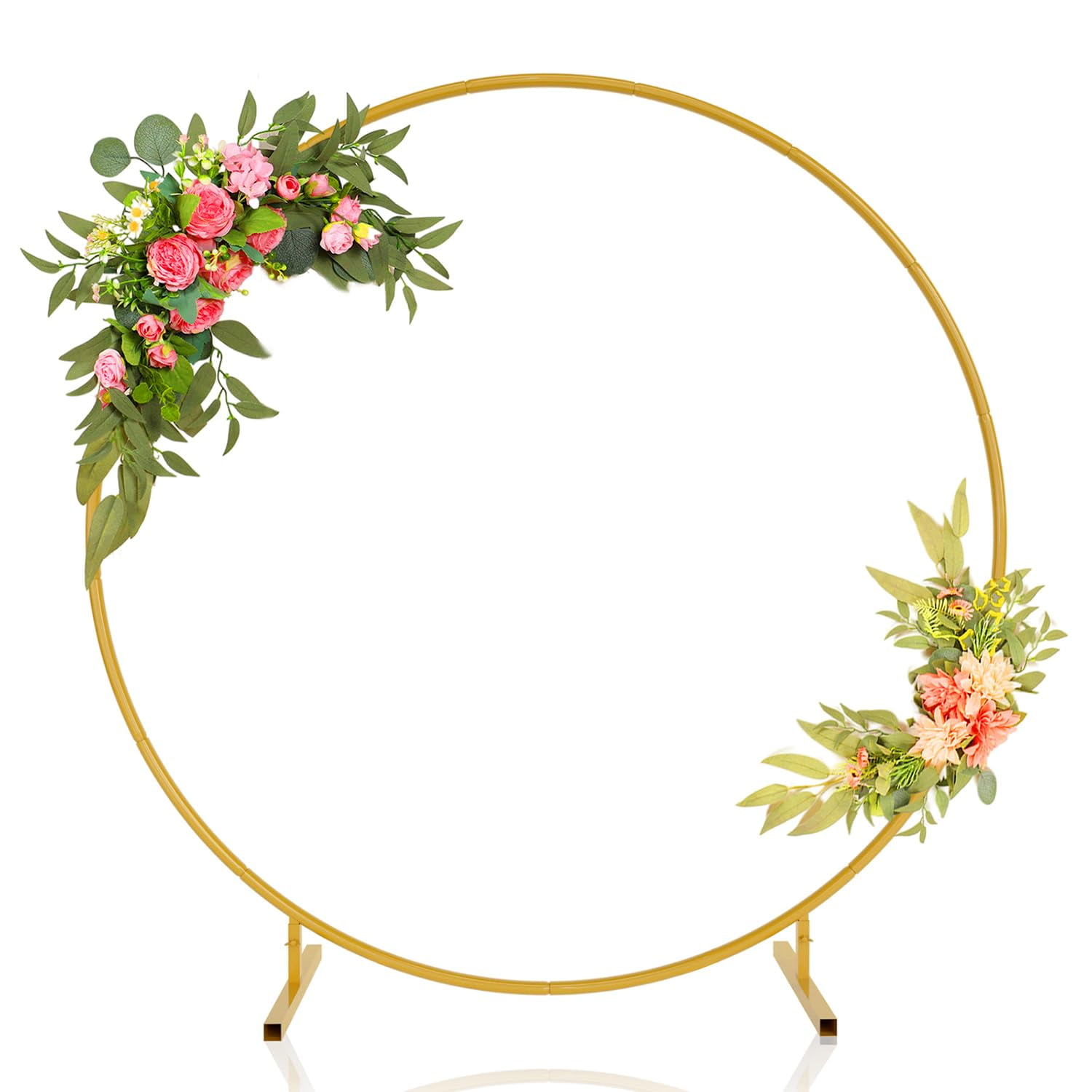 Xeapoms 7.2ft Round Backdrop Stand, Stable Balloon Arch Stand, Metal ...