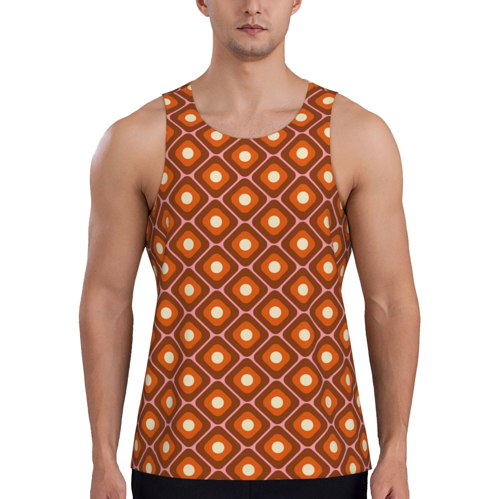 Xecao 60s and 70s Aesthetic Men's Tank Top Workout Quick Dry Sleeveless ...