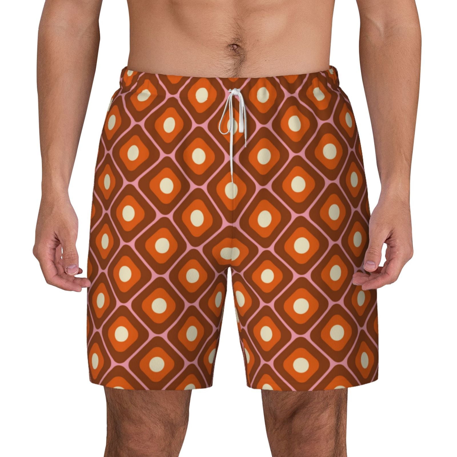 Xecao 60s and 70s Aesthetic for Men's Swimming Trunks Swim Trunks Quick ...