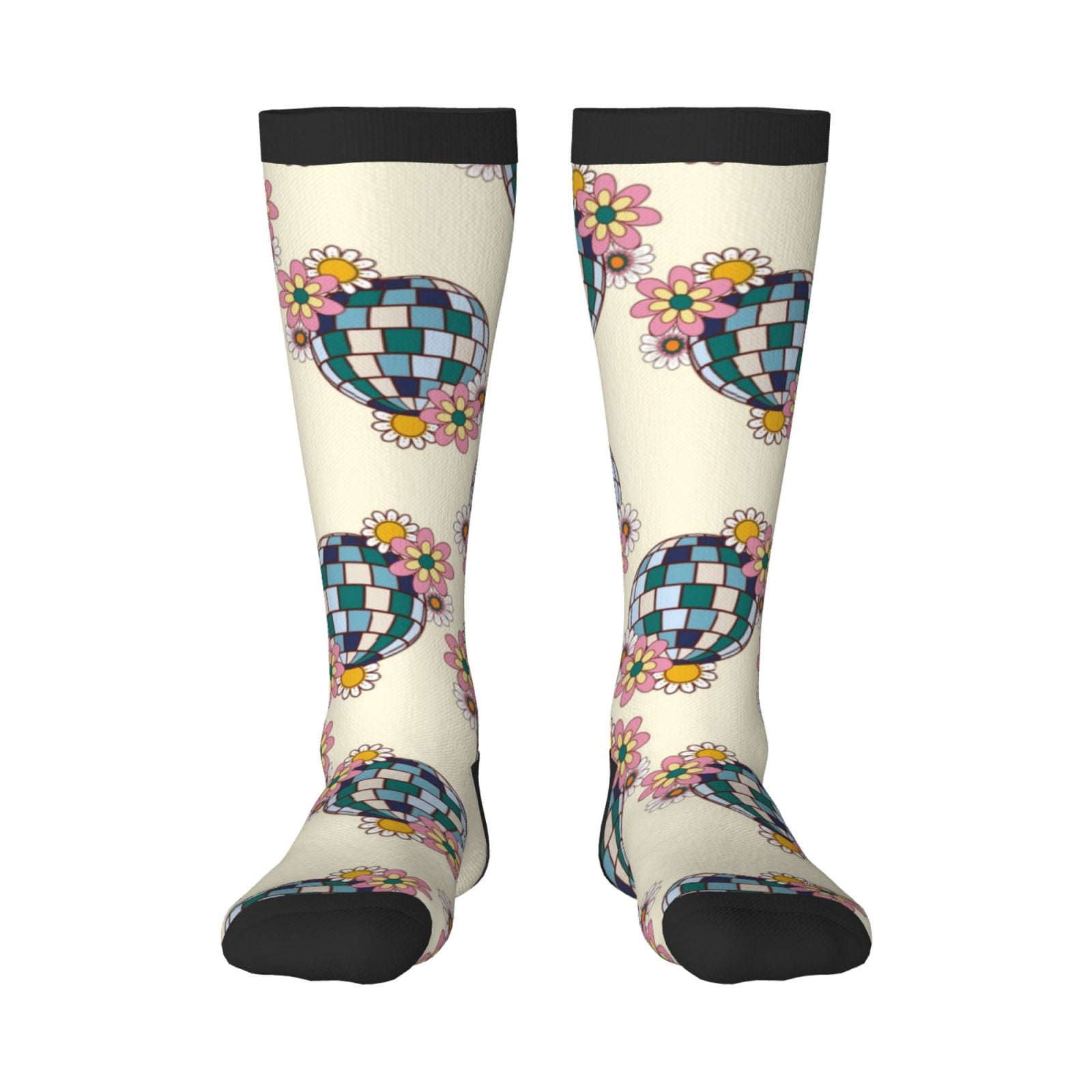 Xecao 70s Disco Ball print thigh-high socks, crafted for both men and ...