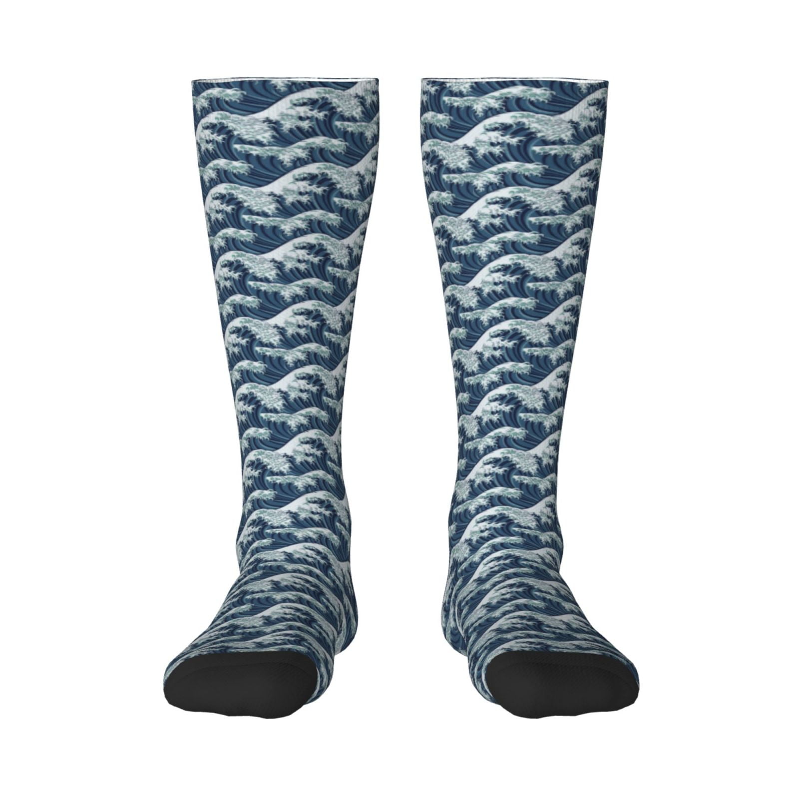 Xecao A Japanese Great Wave Print Compression Socks for Both Men And ...