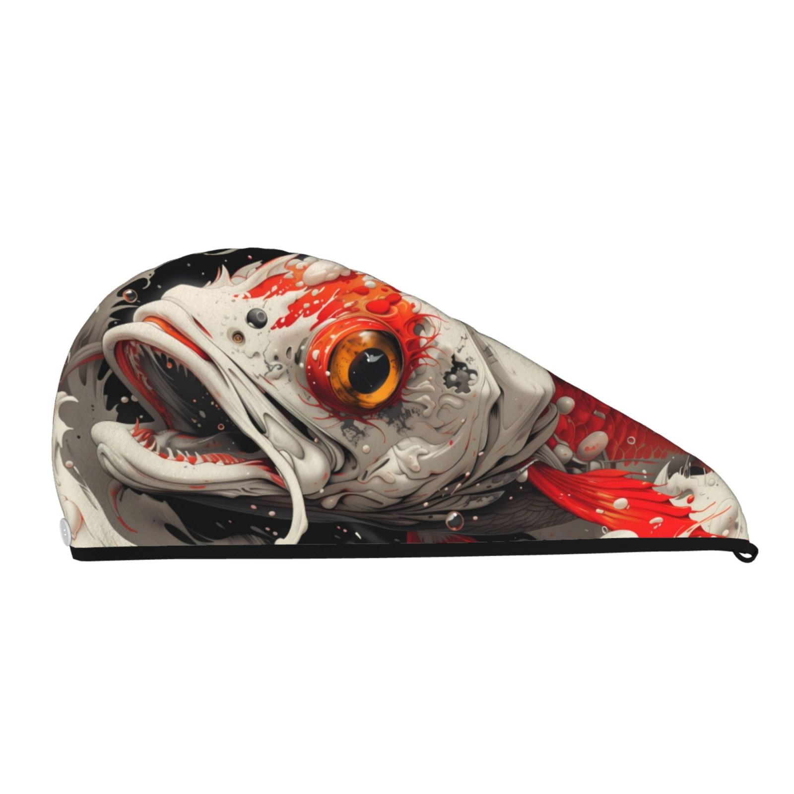 Xecao Abstract Red Koi Fish Art Print Hair Towel, Hair Turbans for Wet ...