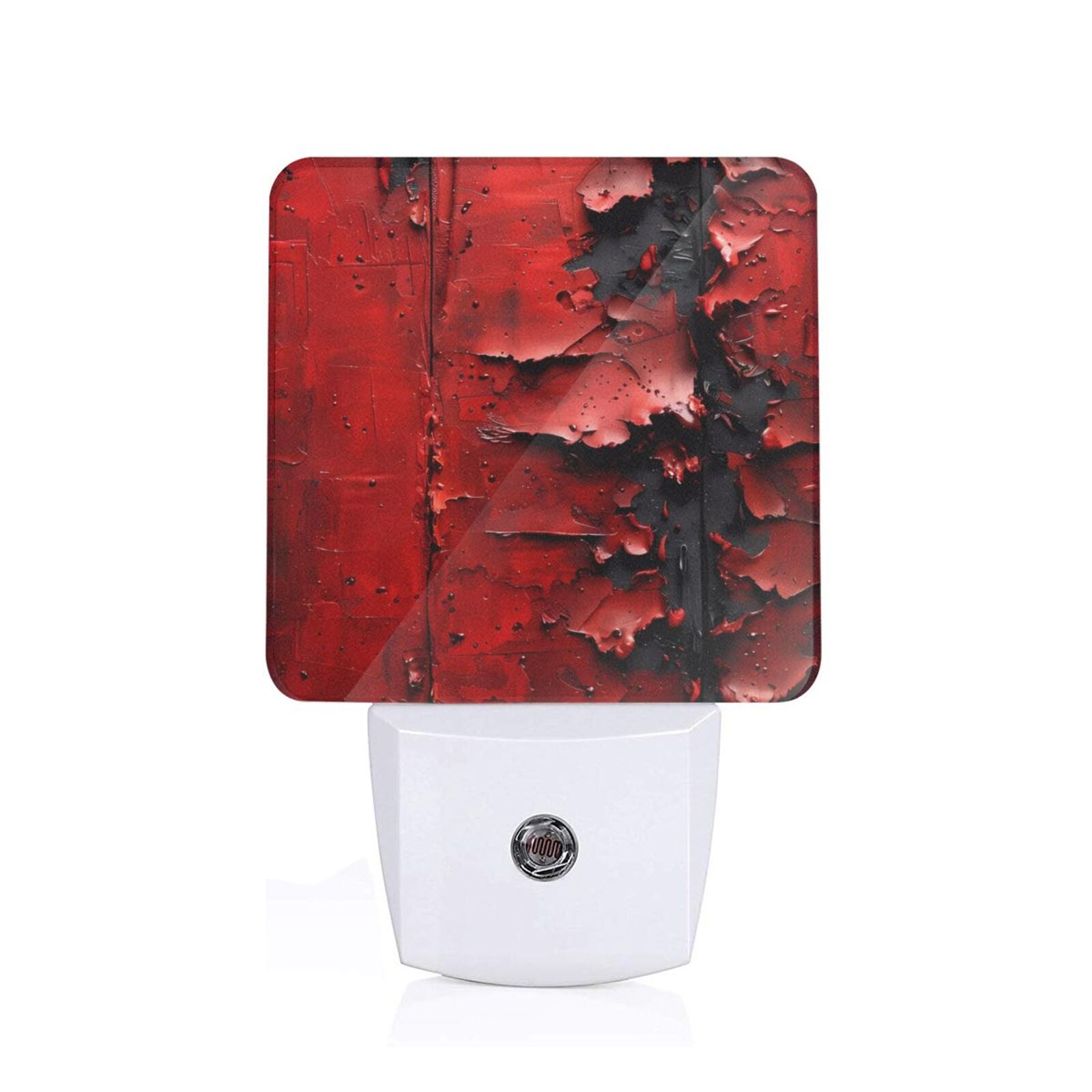 Xecao Abstract Red Textured Canvas for Night Light - a Wall-mounted LED ...