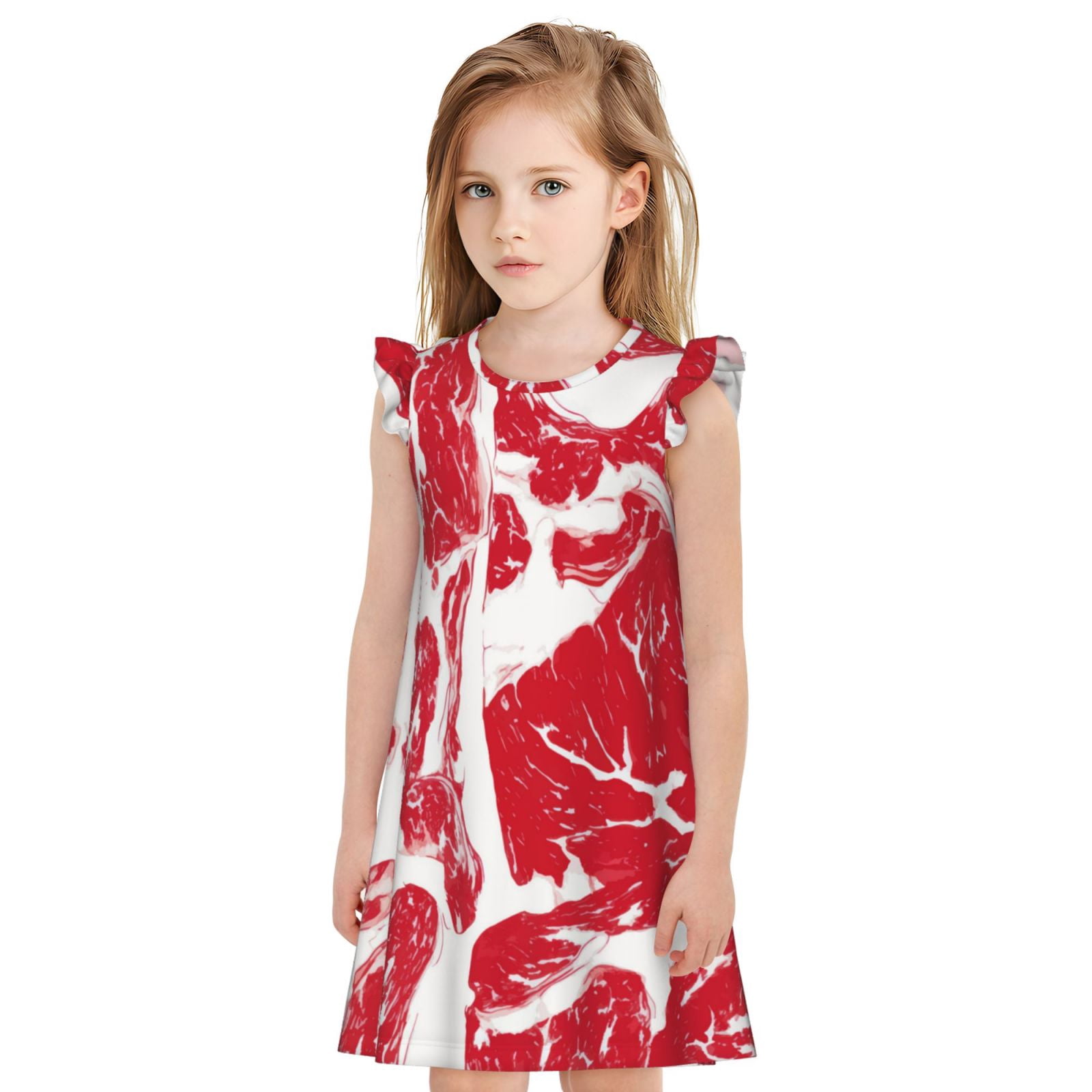 Xecao Abstract meat Nightgowns for Girls: Elegant Princess Pajama ...