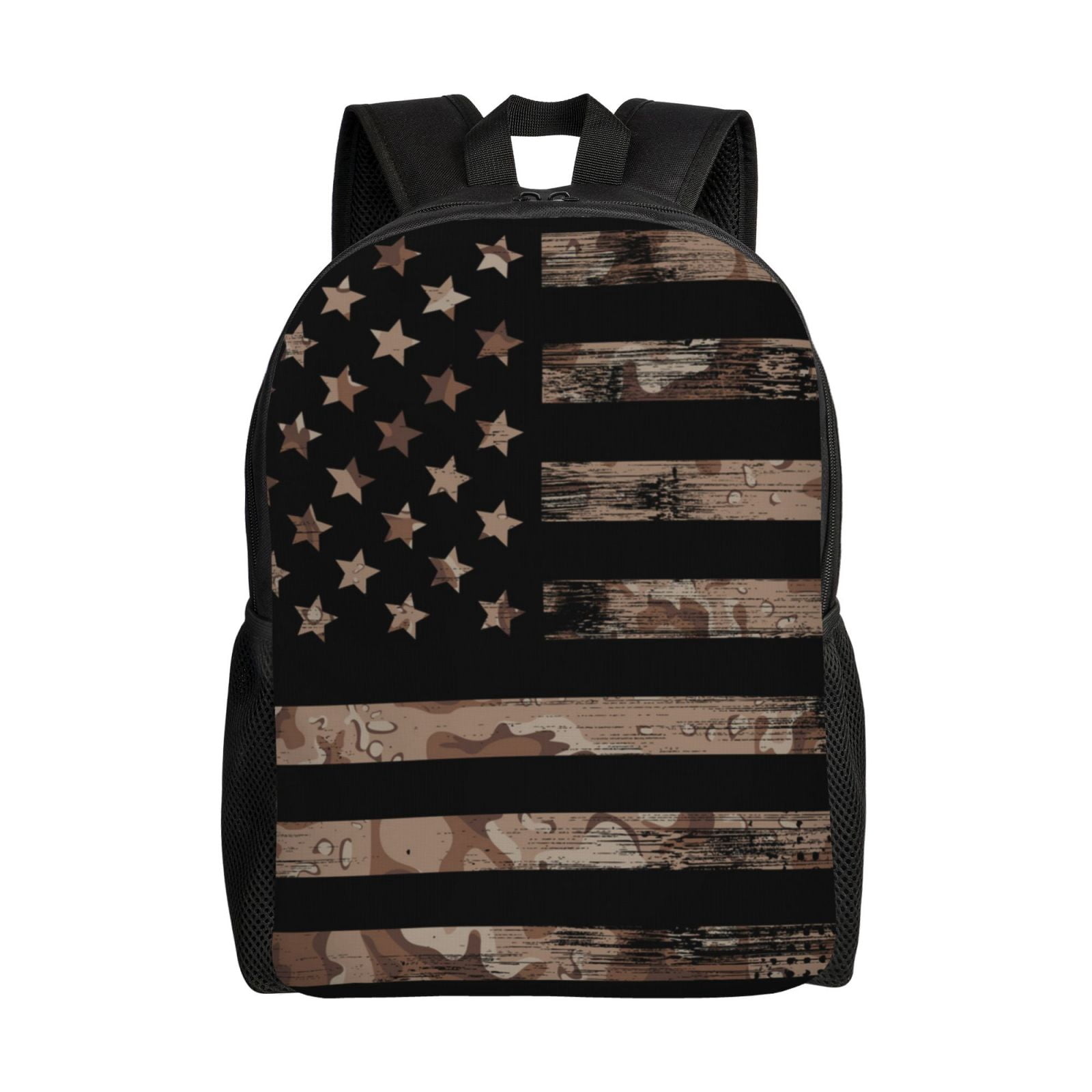 Xecao American Flag with Desert Camouflage Print School Backpack with ...
