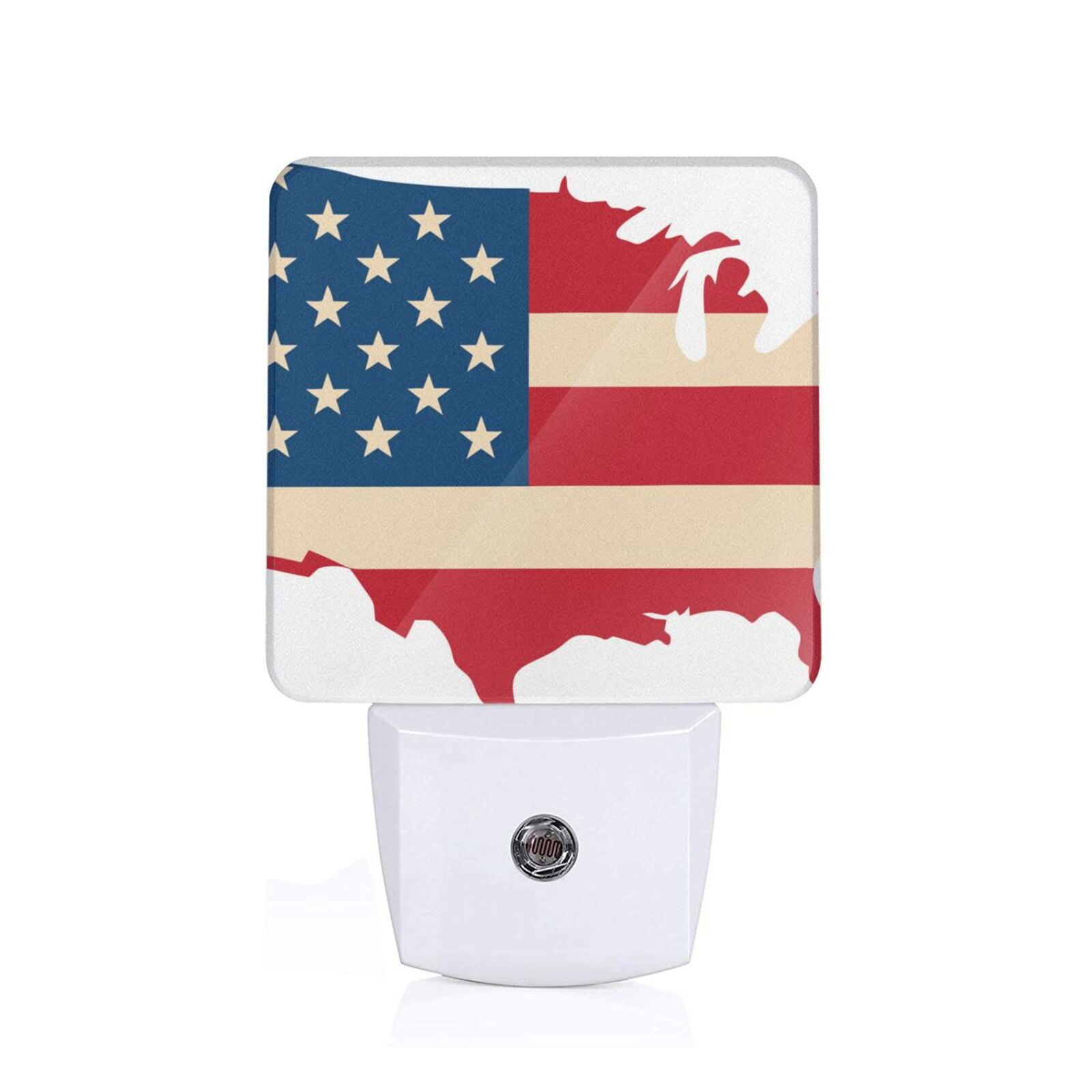 Xecao American Flag Map for Night Light - a Wall-mounted LED Fixture ...