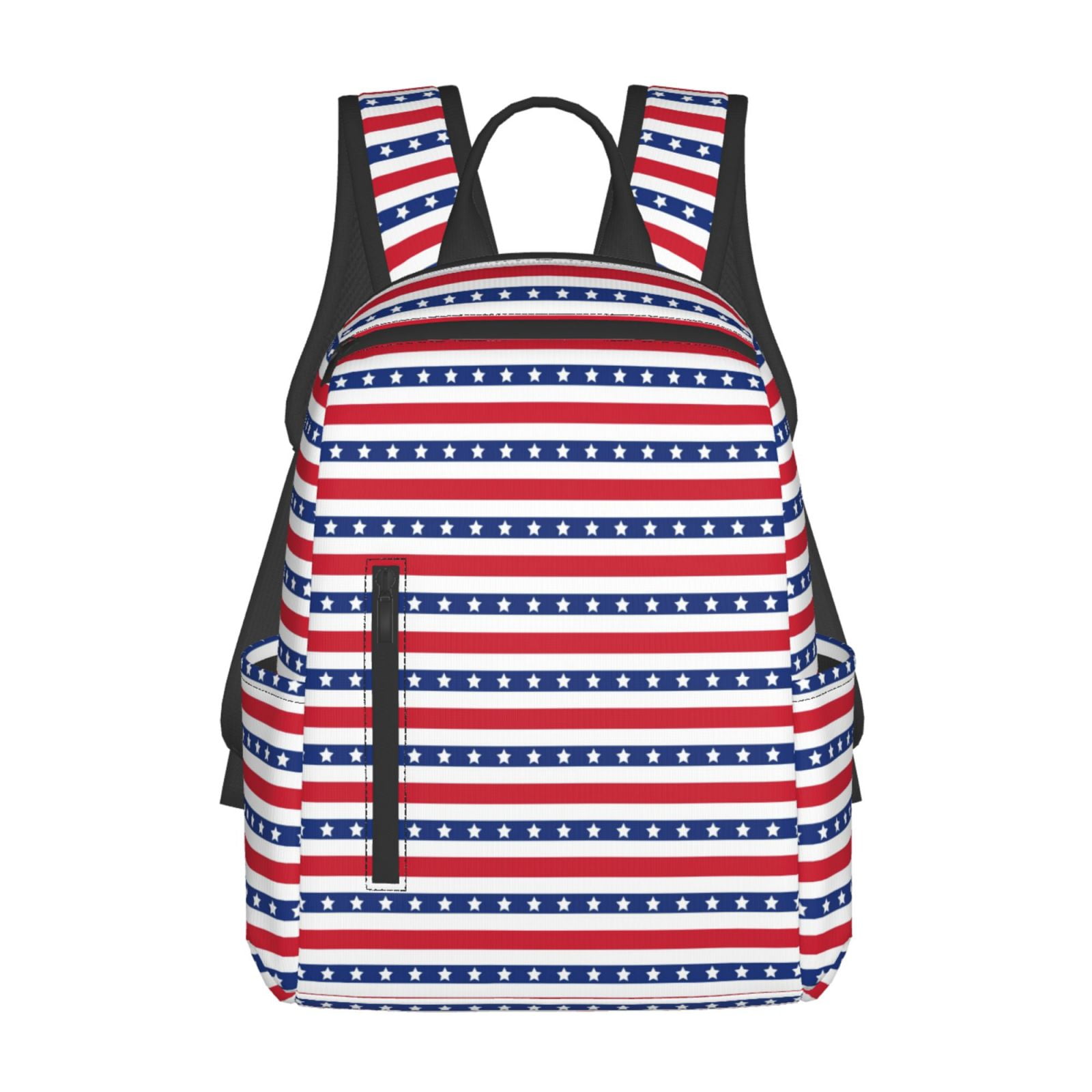 Xecao American Patriotic Stars And Stripes print Backpack For women men ...