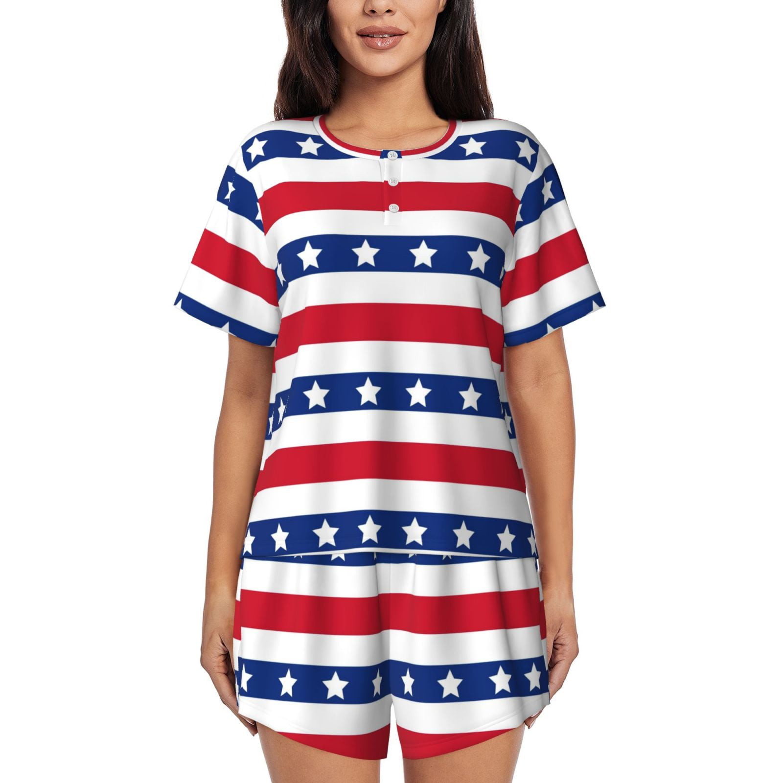 Xecao American Patriotic Stars And Stripes print Swimsuit for women ...