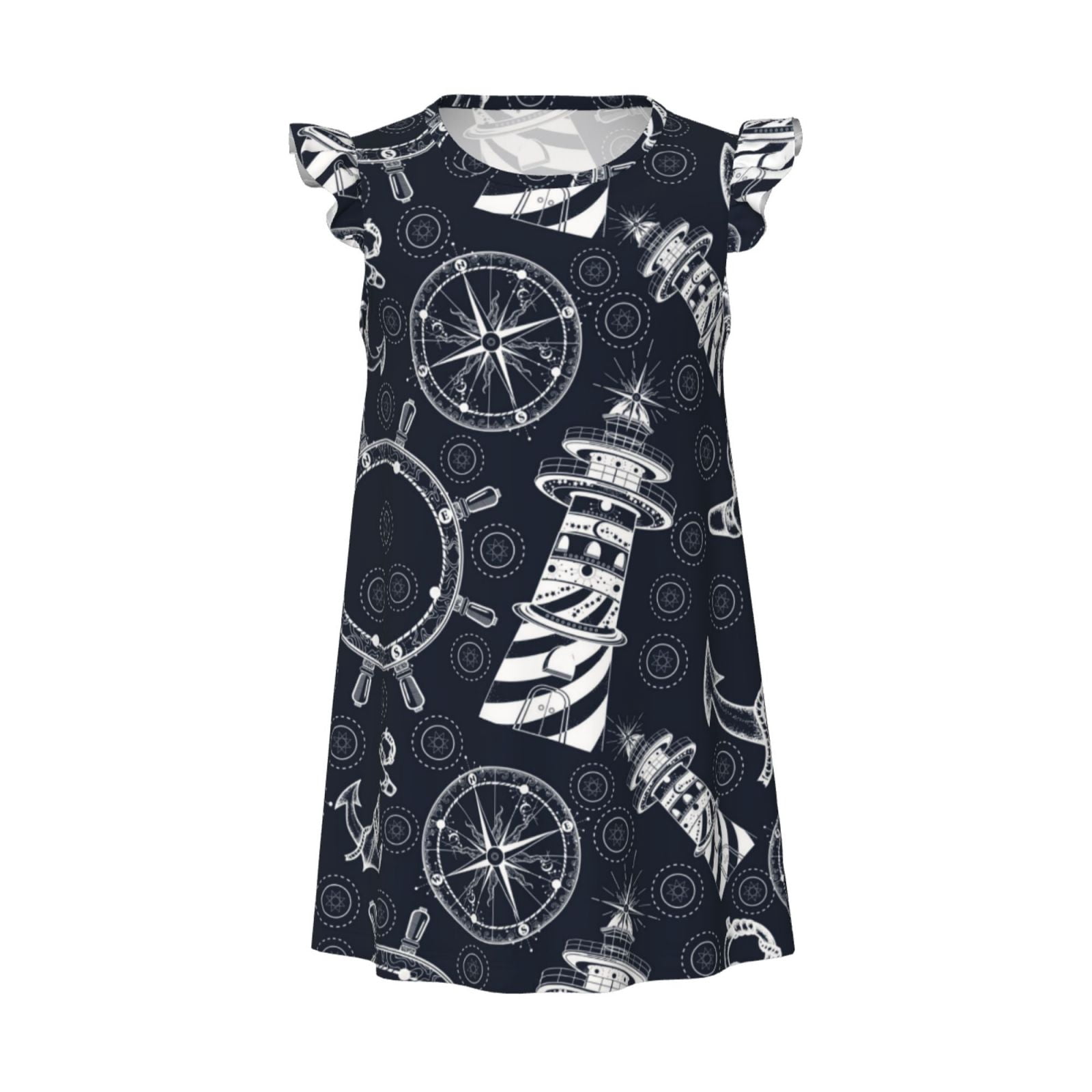 Xecao Anchors and Lighthouse Nightgowns for Girls: Elegant Princess ...