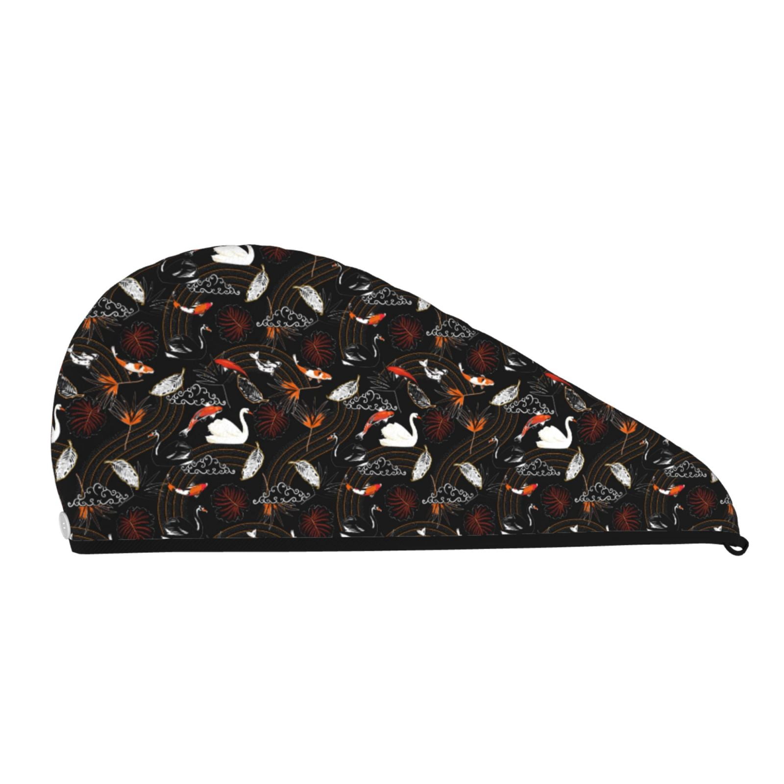 Xecao Animal Koi Fish Print Hair Towel, Hair Turbans for Wet Hair ...