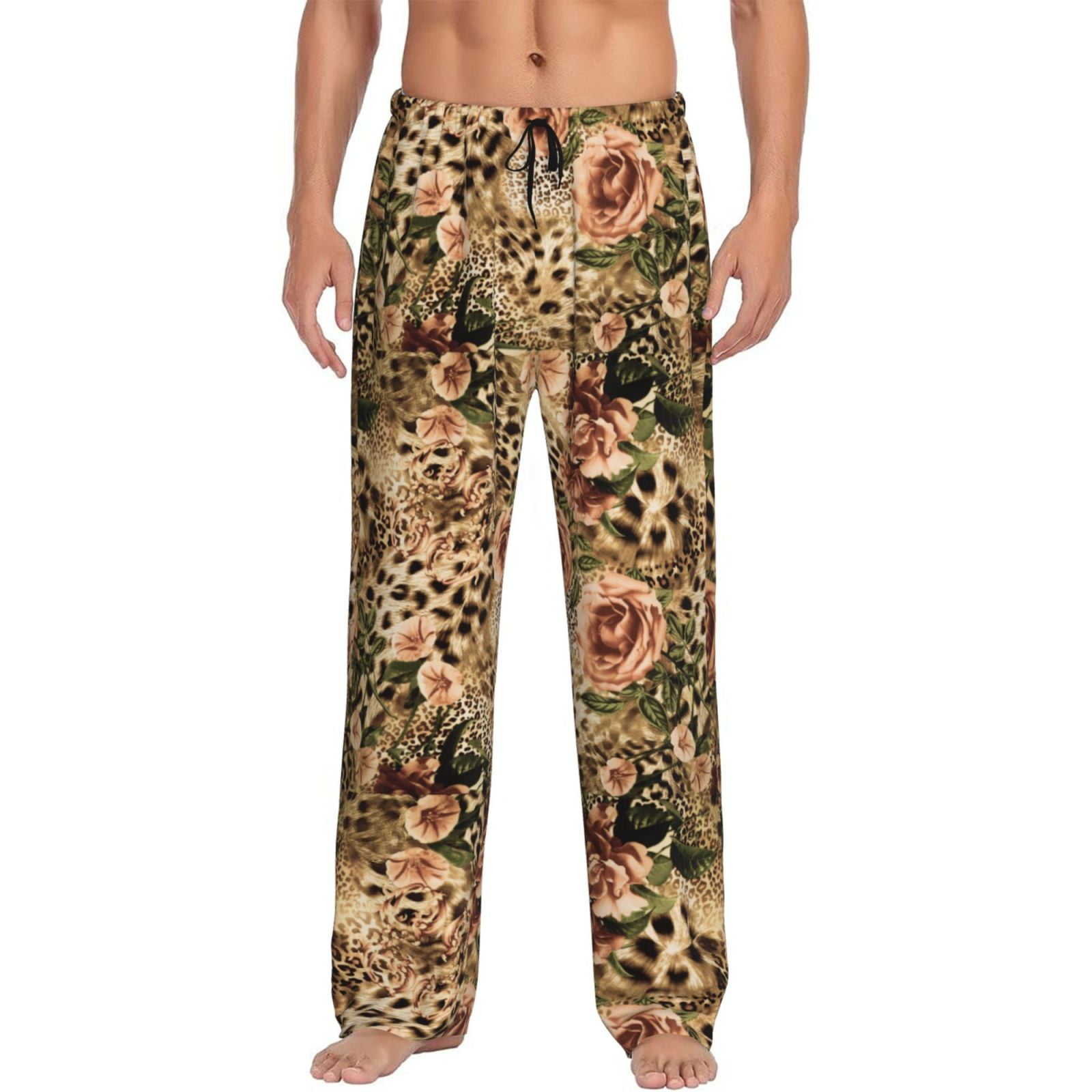 Xecao Animal Leopard Print Men's Straight Lounge Pajama Pants - The ...