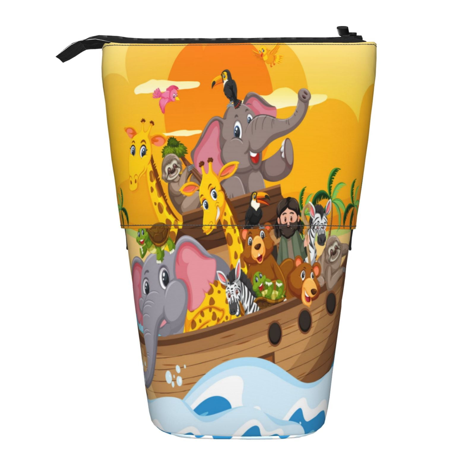 Xecao Animals on Noah's Ark1 Print Telescopic Pencil Bag Pen Holder Pop ...