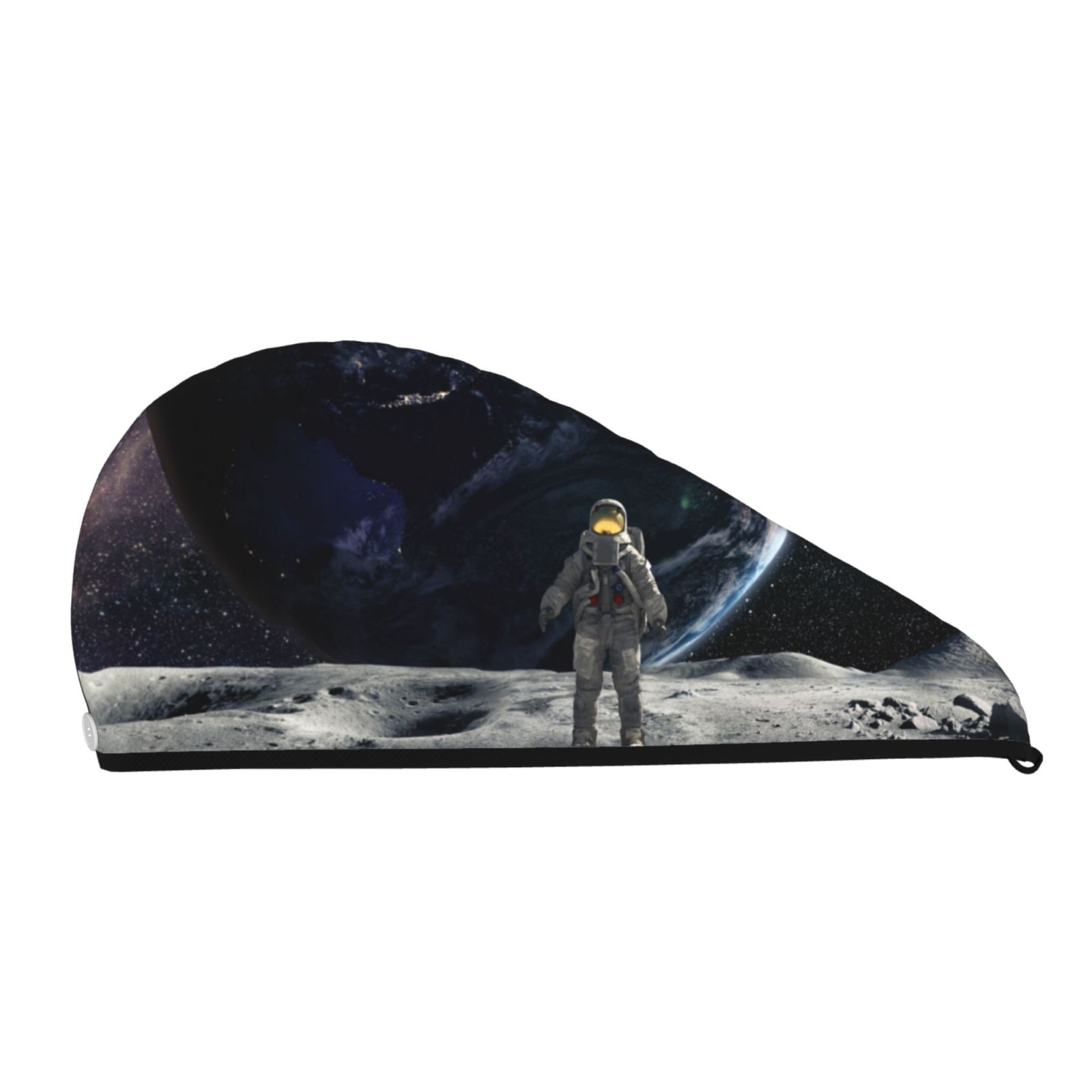 Xecao Astronaut Standing In The Moon Print Hair Towel, Hair Turbans for ...