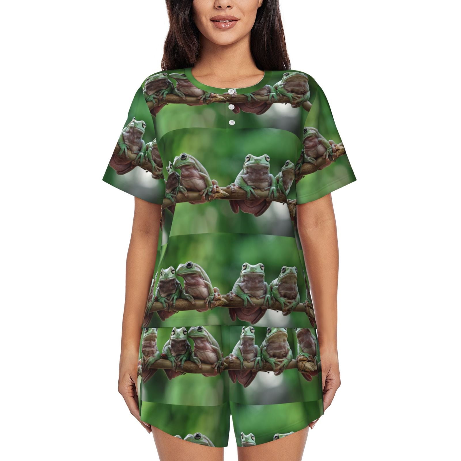 Xecao Australian White Tree Frog Sitting on Branch print Swimsuit for ...