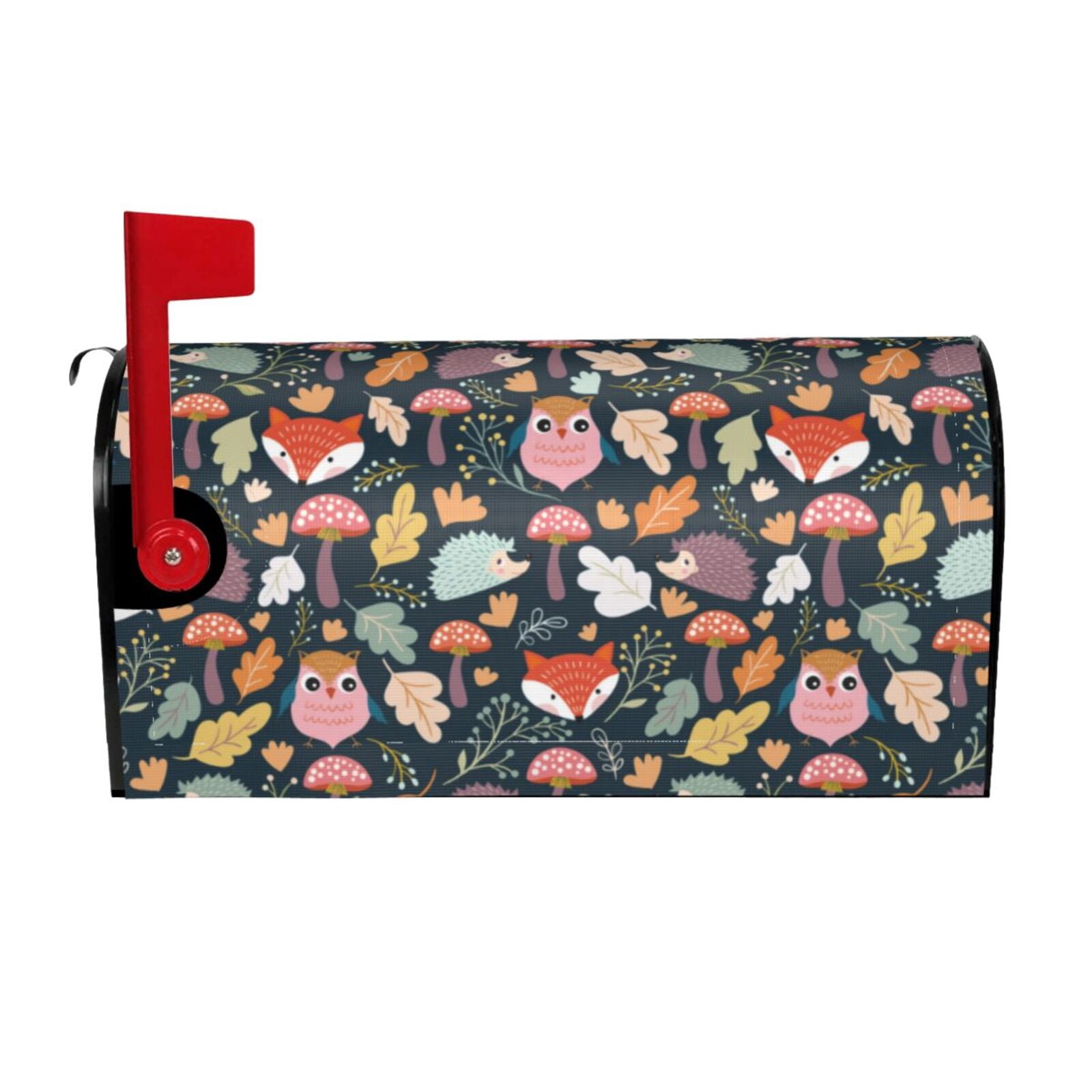 Xecao Autumn Fox Owl for Mailbox Cover with Magnetic Strips, Waterproof ...